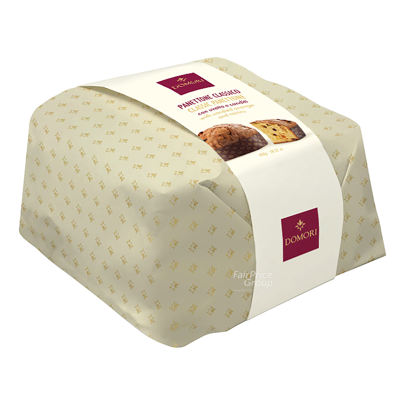 Domori Classic Panettone with White Chocolate Drops | NTUC FairPrice