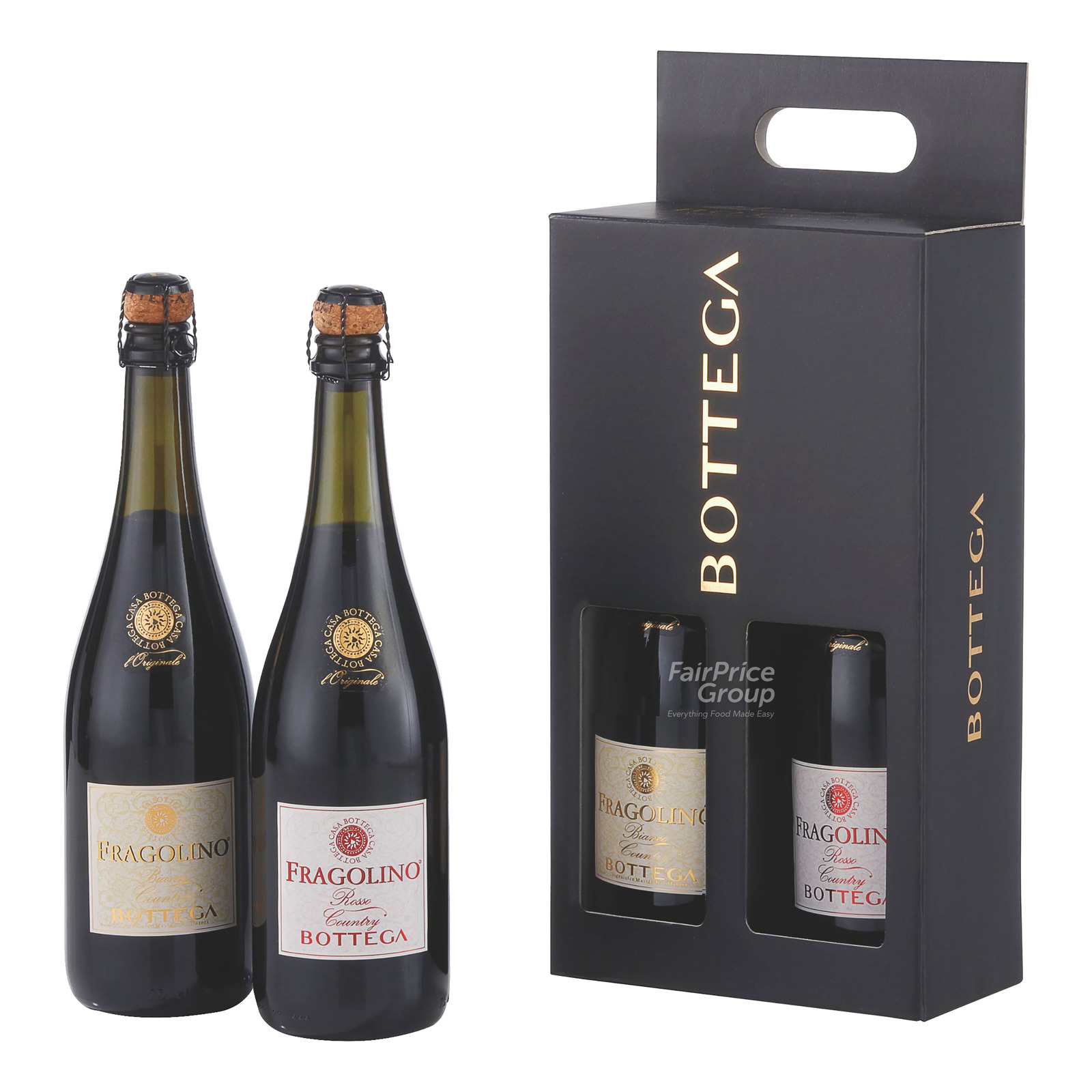 Bottega Fragolino Wine Gift Set - Bianco + Rosso | NTUC FairPrice