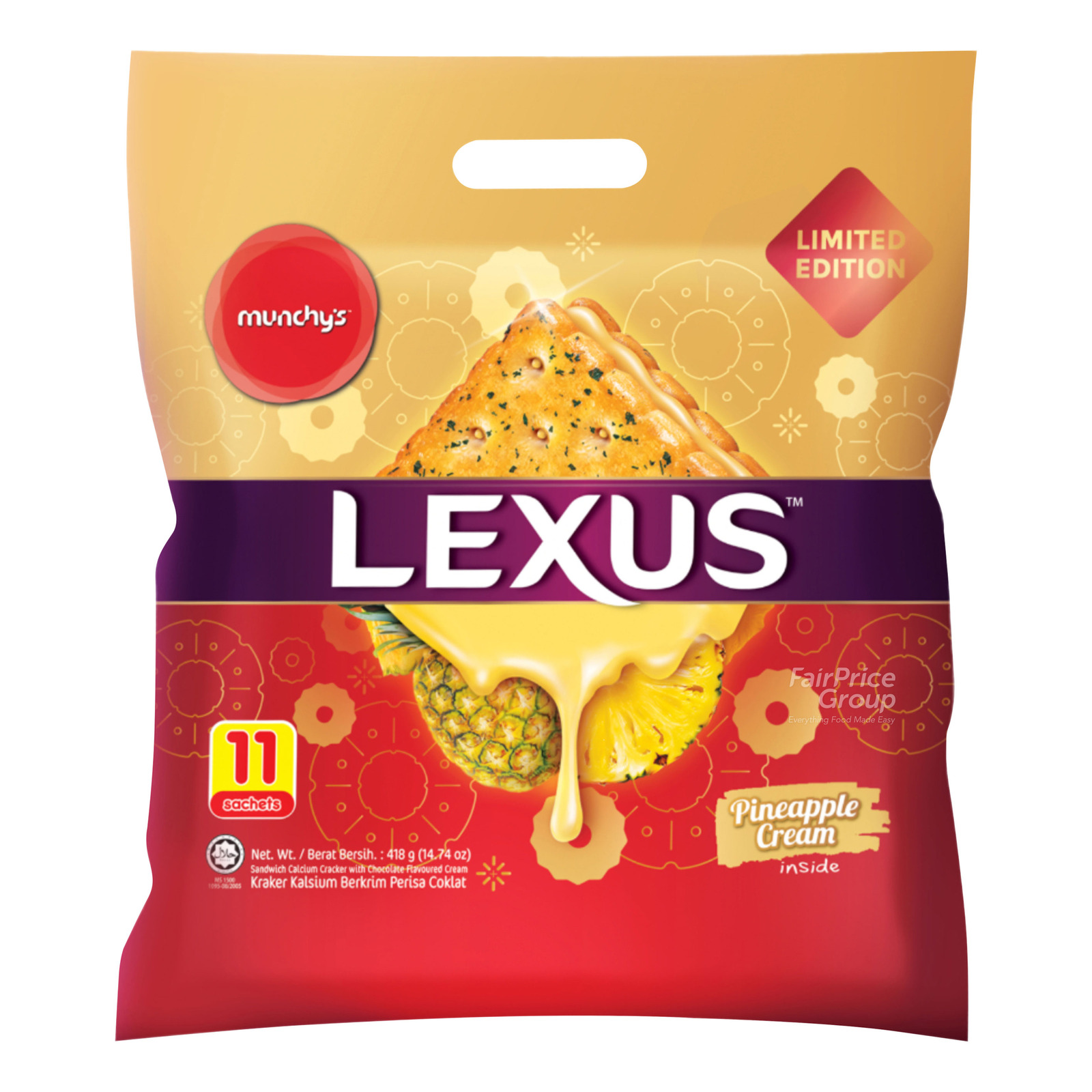 Munchy's Lexus Sandwich Biscuit - Pineapple | NTUC FairPrice