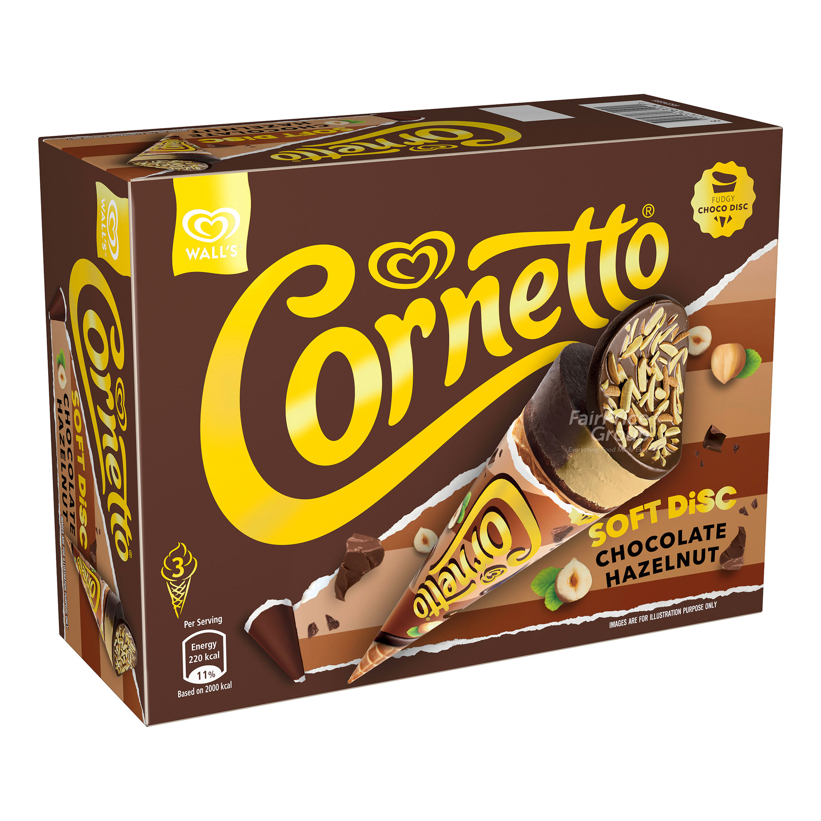 Cornetto Wall's Ice Cream - Disc Chocolate & Hazelnut | NTUC FairPrice