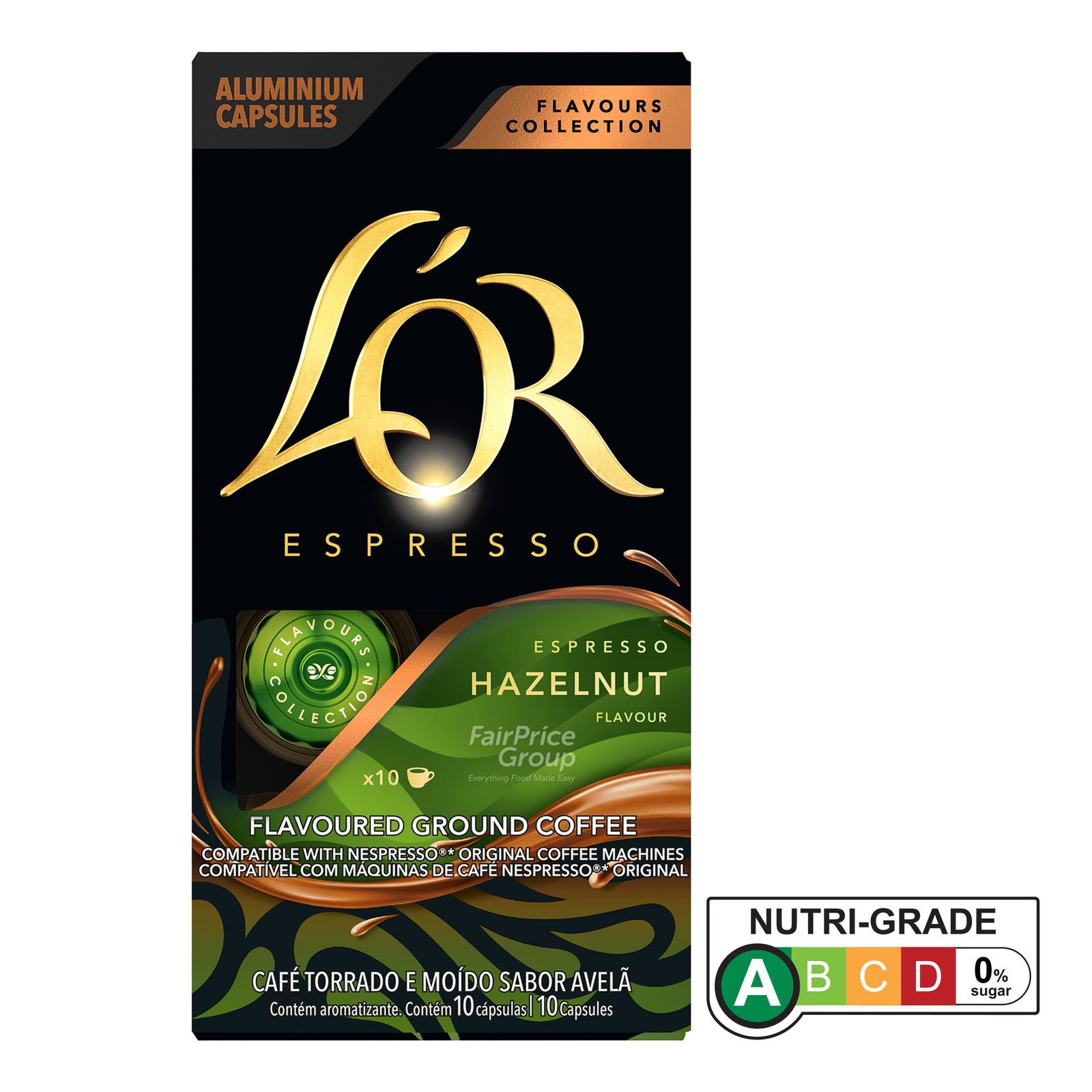 Lor Espresso Aluminium Coffee Capsules - Hazelnut | NTUC FairPrice