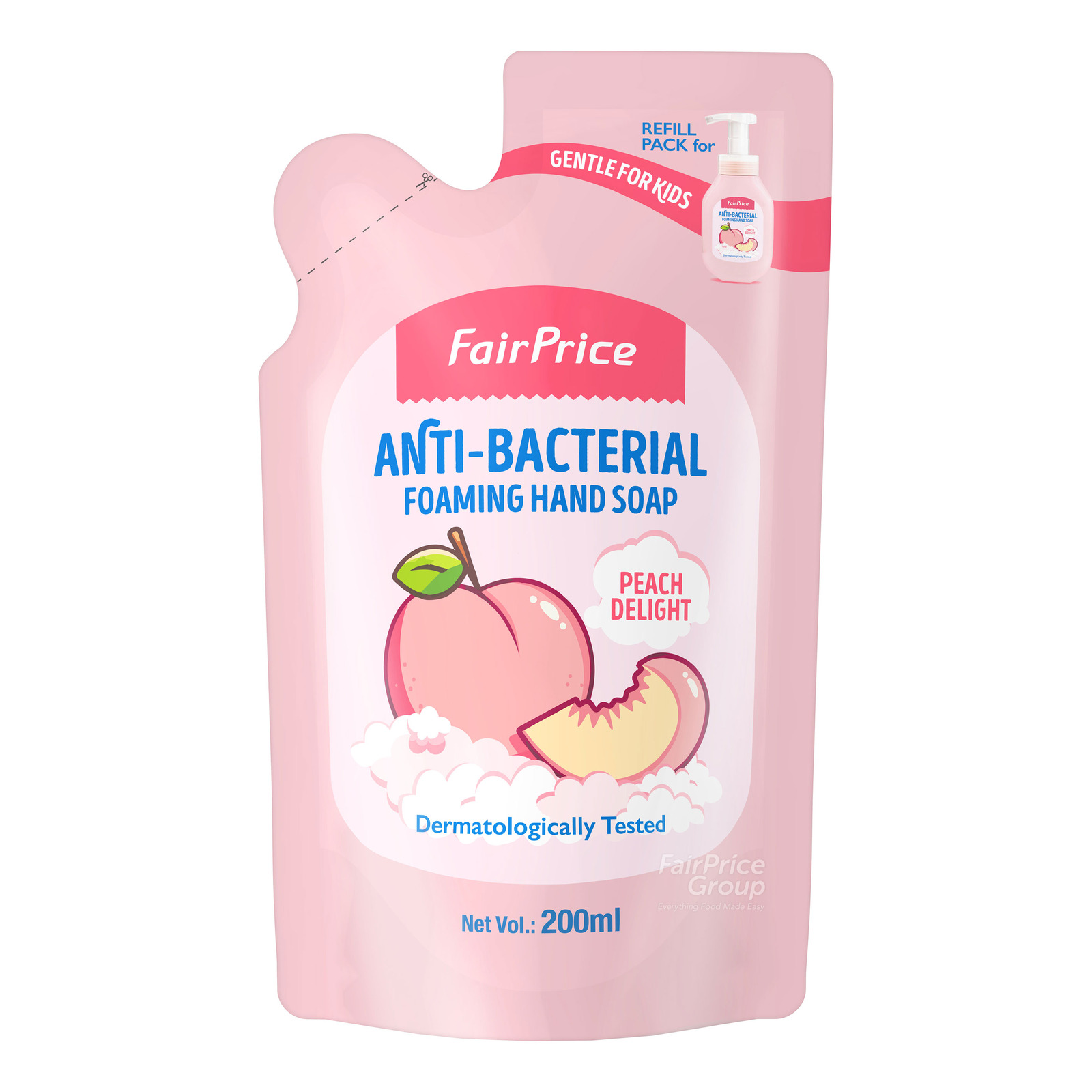 Fairprice Anti-Bacterial Foaming Hand Soap Refill - Peach Delight ...