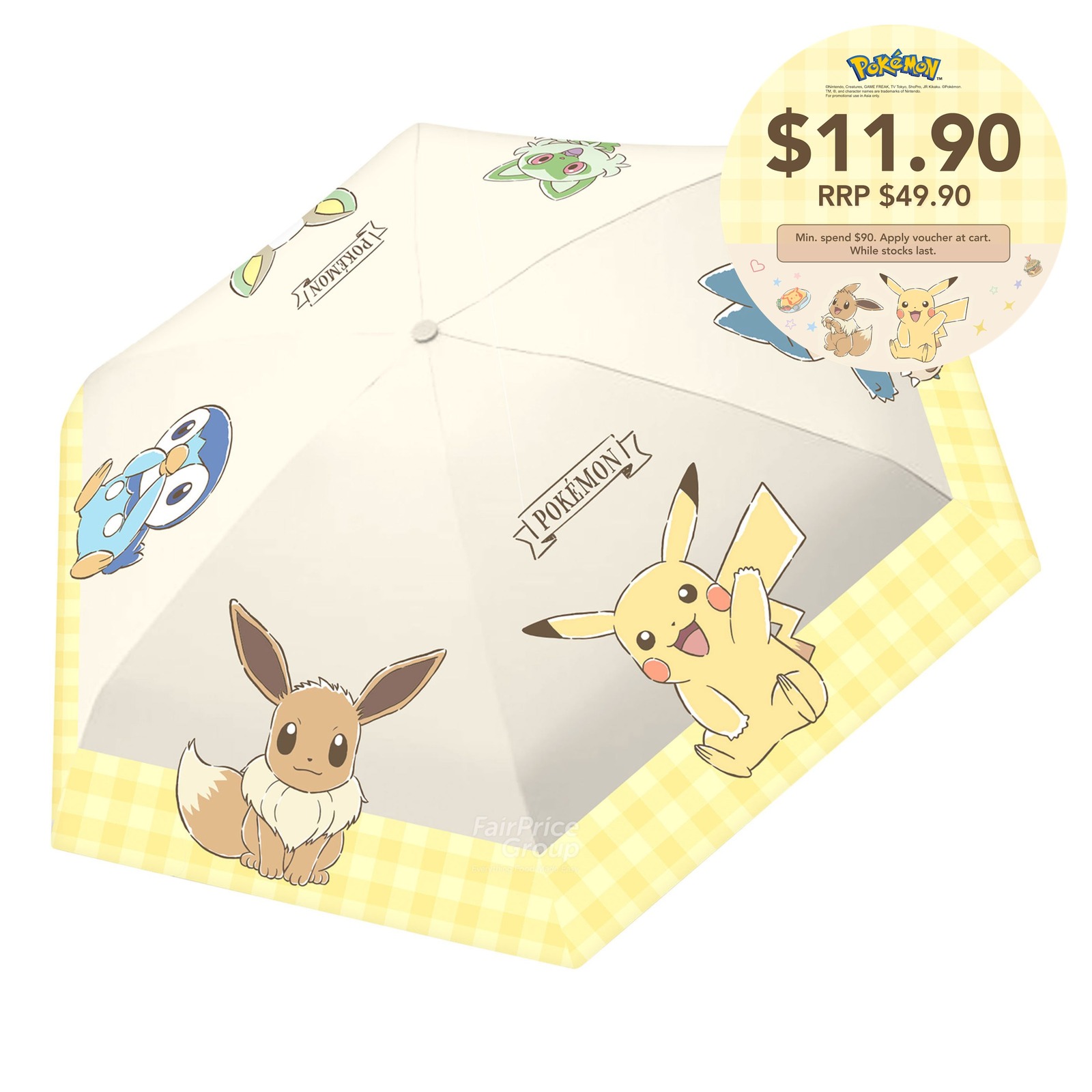 Pokémon Compact Foldable Umbrella | NTUC FairPrice