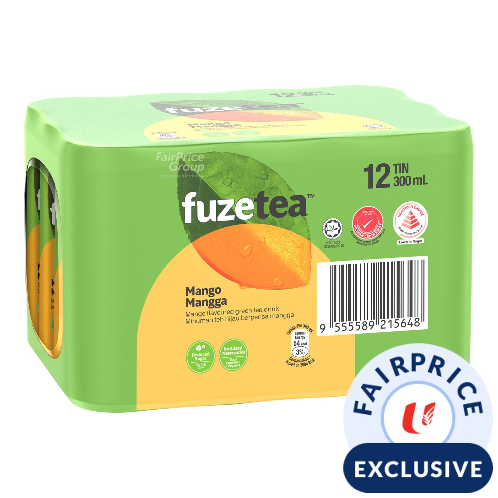 Fuze Tea Flavoured Tea Can Drink - Mango Green Tea | NTUC FairPrice