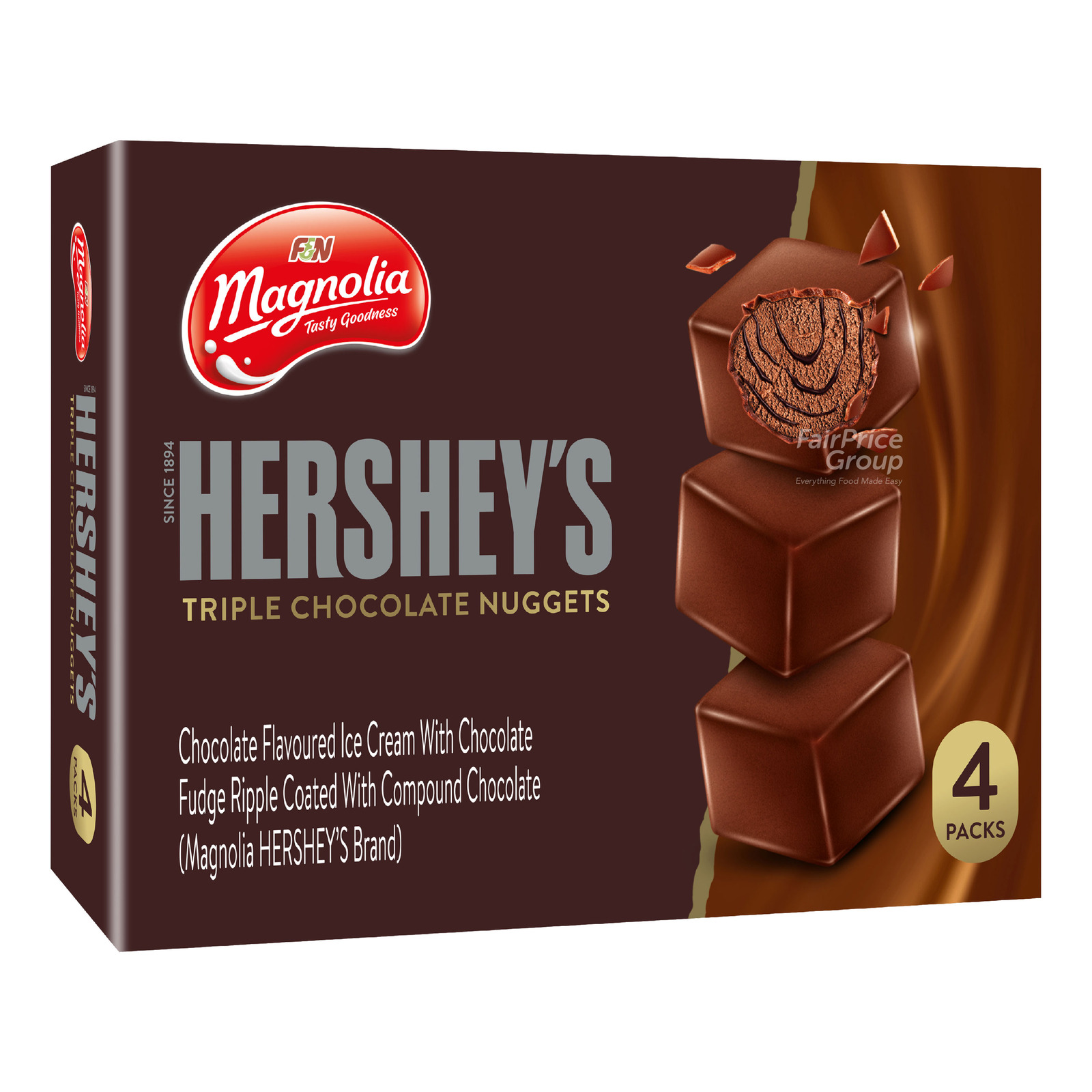 Magnolia Ice Cream Nuggets - Hershey's Triple Chocolate | NTUC FairPrice