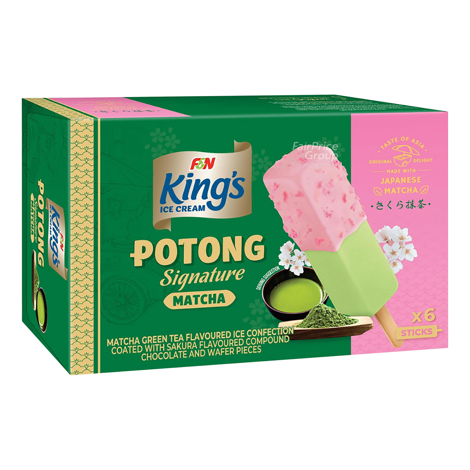 Kings Potong Ice Cream - Matcha Green Tea | NTUC FairPrice