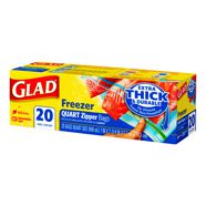 Glad Freezer Zipper Bags Quart NTUC FairPrice