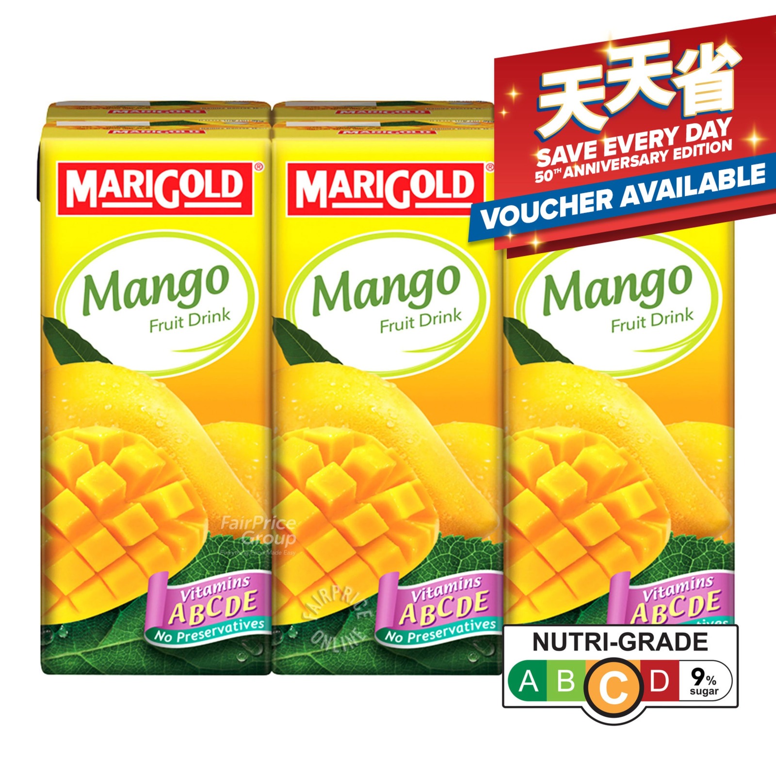 Marigold Packet Fruit Drink - Mango | NTUC FairPrice