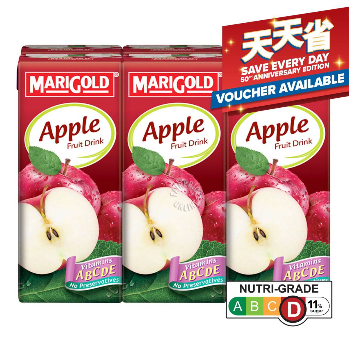Marigold Packet Fruit Drink - Apple | NTUC FairPrice