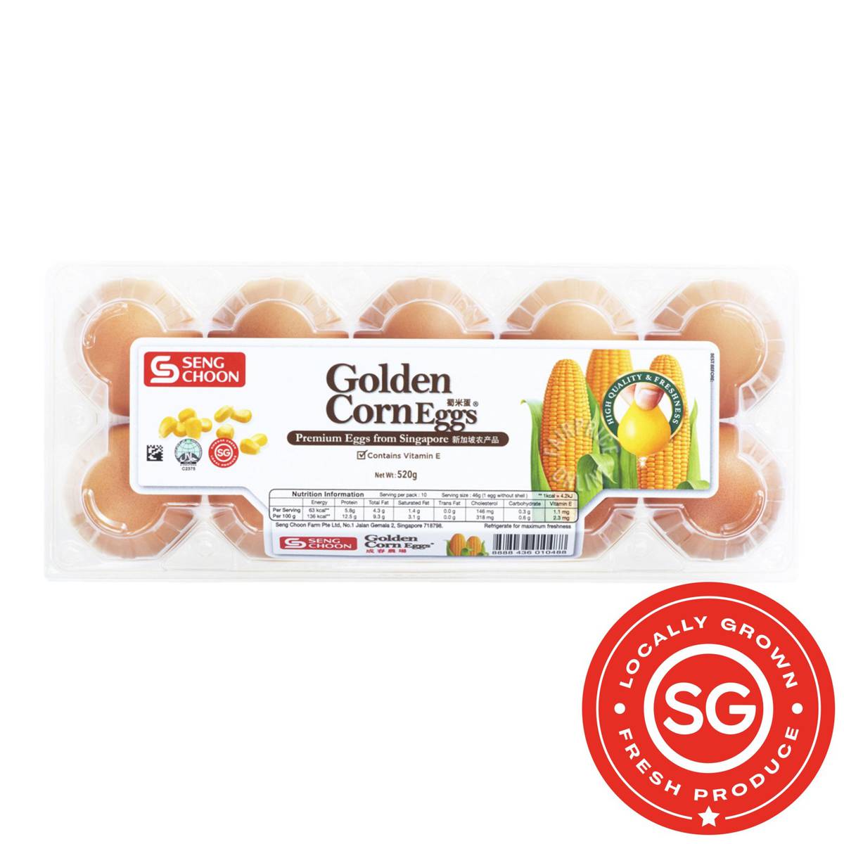 Seng Choon Lower Cholesterol Eggs - Golden Corn | NTUC FairPrice