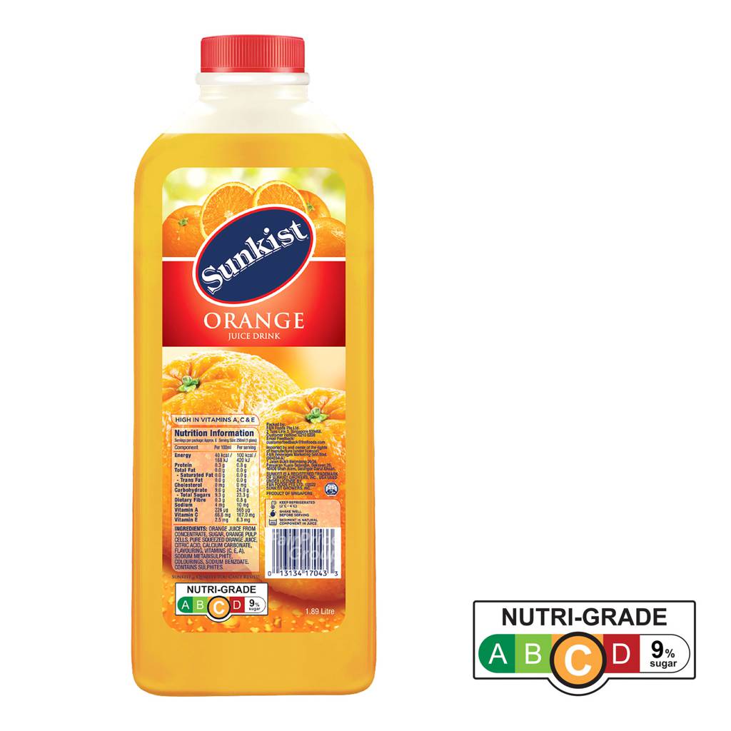 Sunkist Fruit Bottle Juice - Orange | NTUC FairPrice
