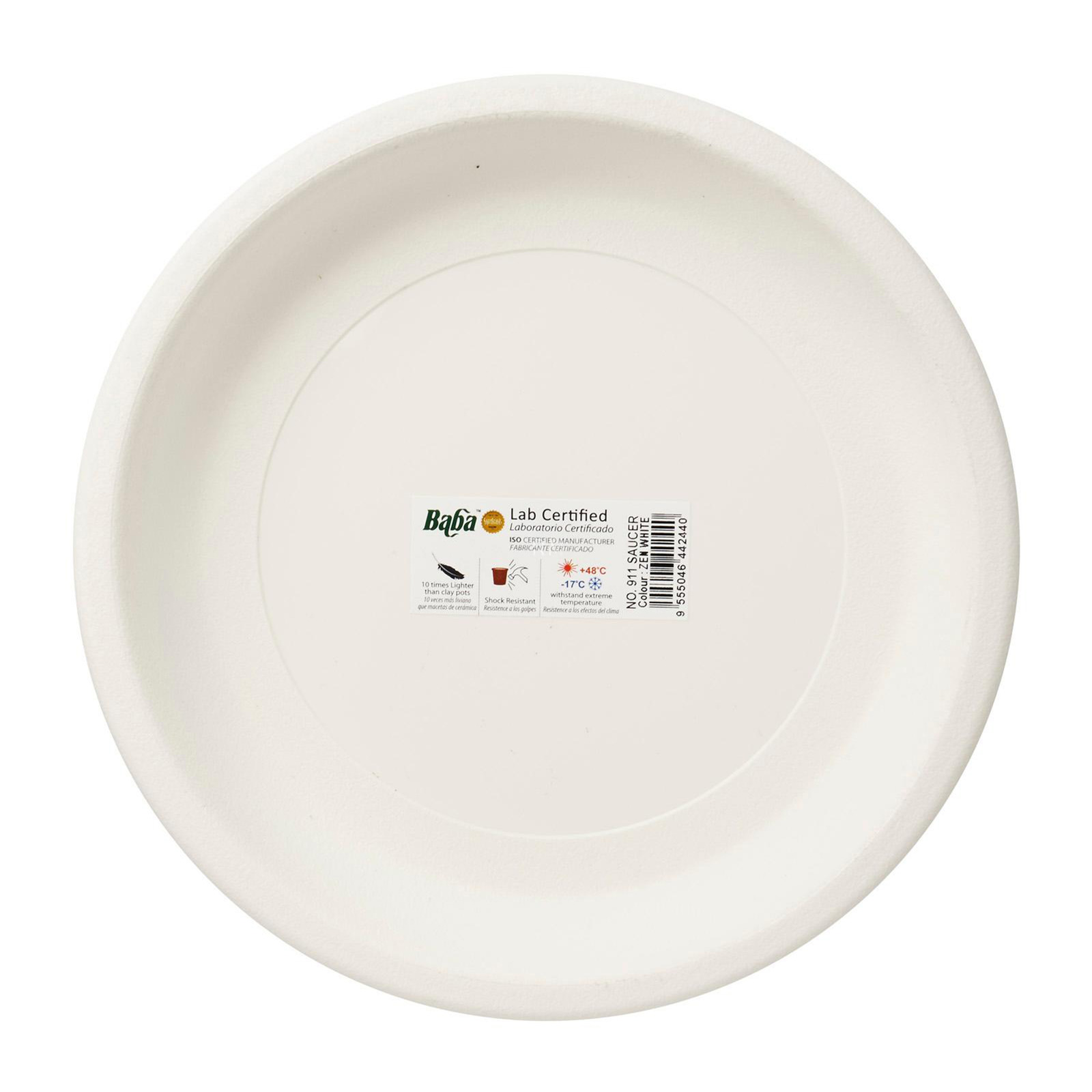 Baba Plant Saucer - Zen White (234mm) | NTUC FairPrice