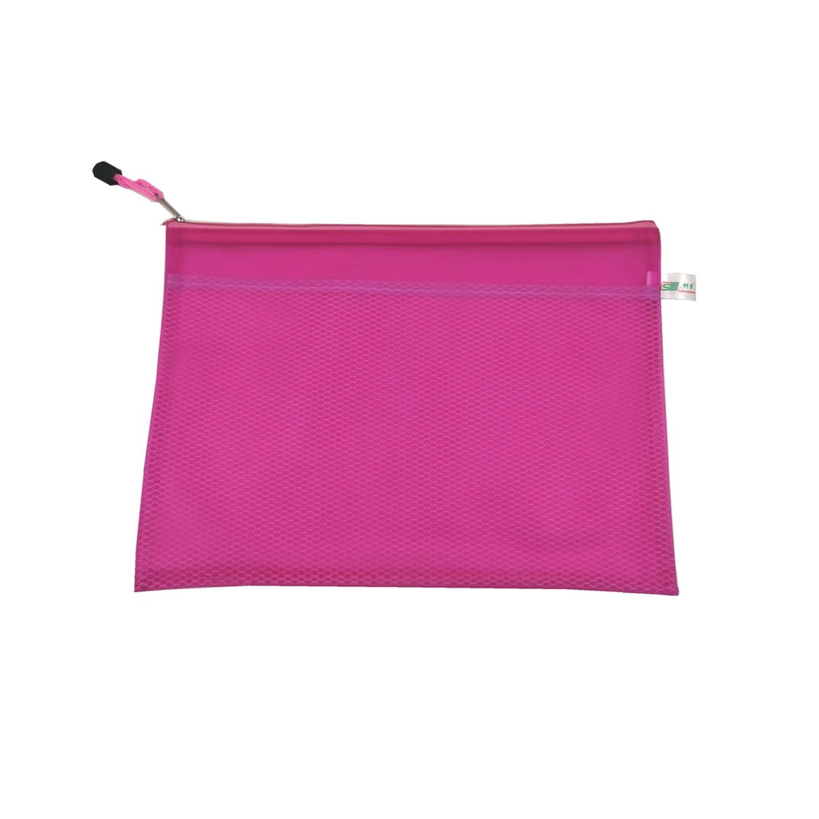 VIP Mesh Zipper Bag With Inner Pocket - Pink A4 | NTUC FairPrice