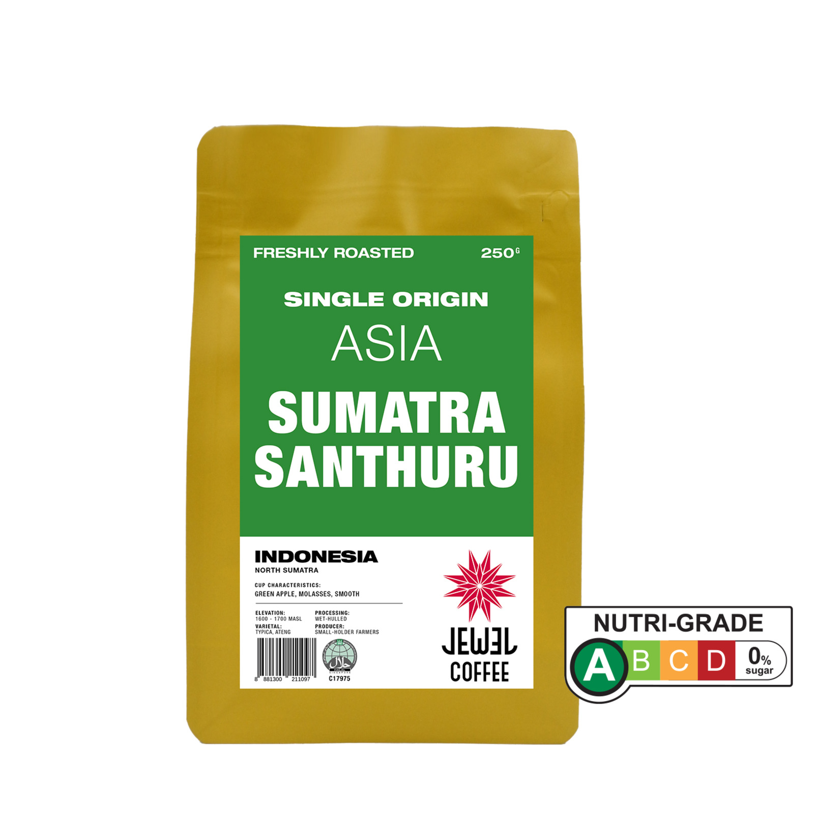 Jewel Coffee Sumatra Ground Coffee 250G | NTUC FairPrice