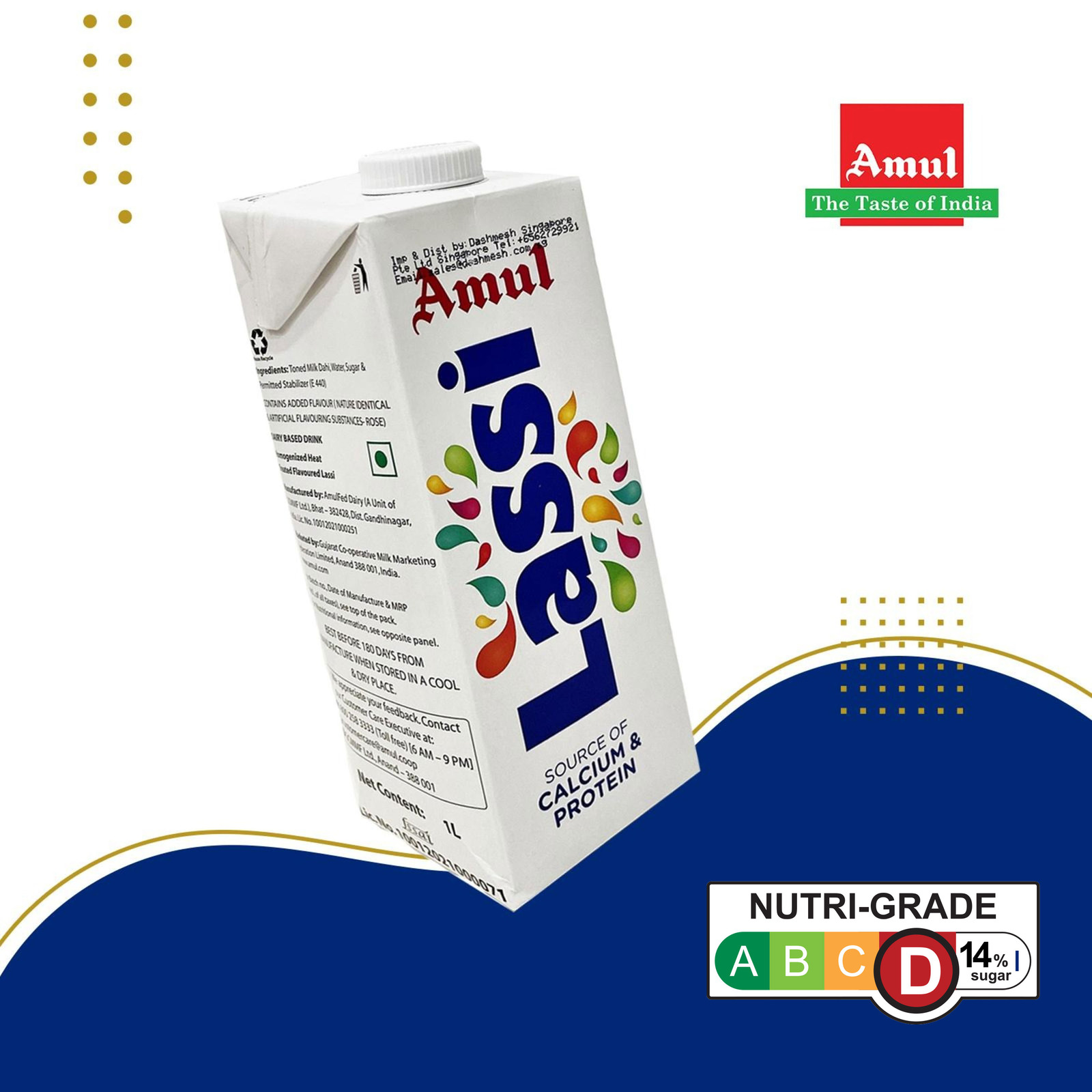 Amul Lassi 1L -- By Dashmesh | NTUC FairPrice