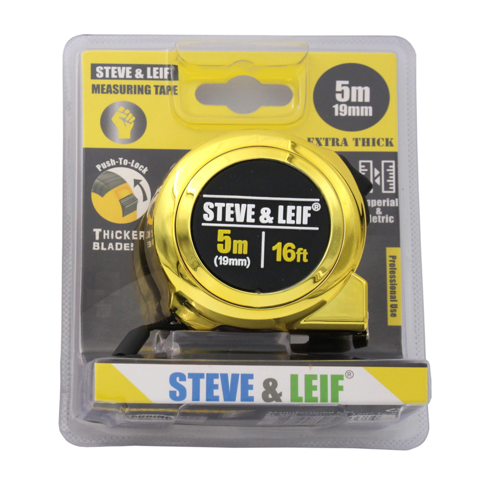 Steve & Leif Professional Measuring Tape (5 M x 19 MM) | NTUC FairPrice