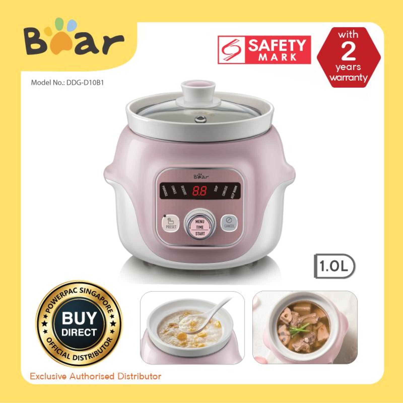 Bear Slow Cooker - Ceramic DDG-D10B1 | NTUC FairPrice