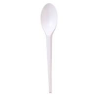 MTRADE Disposable 7 Inch White Plastic Spoons | NTUC FairPrice