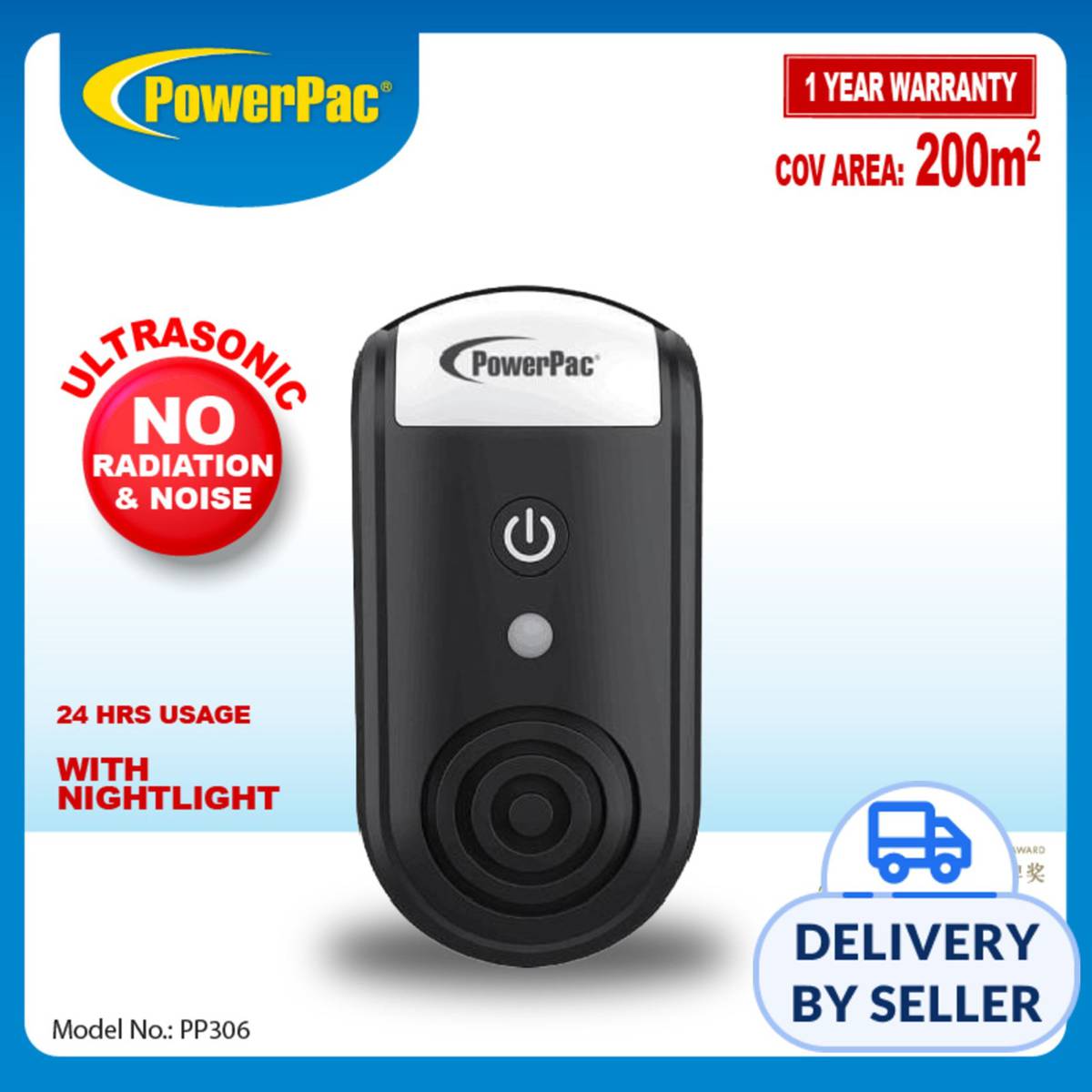 PowerPac Ultrasonic Insect Repellent Mosquito Killer PP306 | NTUC FairPrice