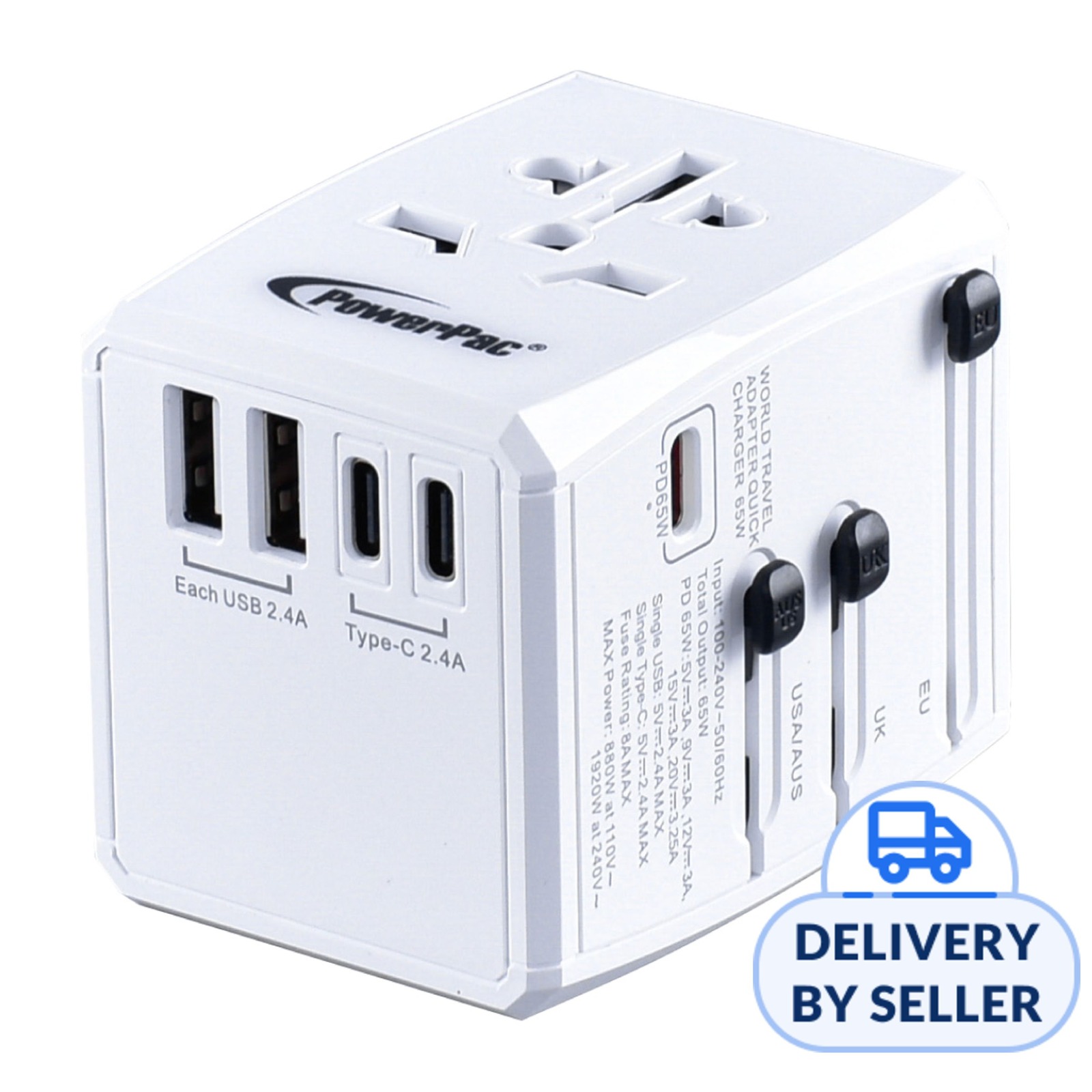 PowerPac Travel ADPT 2xUSB-A+3xUSB-C|65W USB Charger (PP7977) | NTUC ...