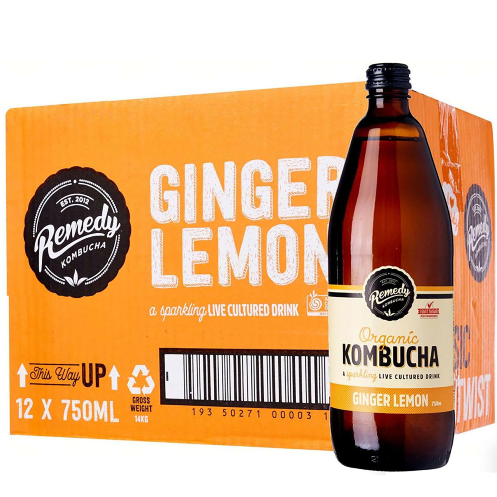 Remedy Organic Kombucha Ginger & Lemon | NTUC FairPrice
