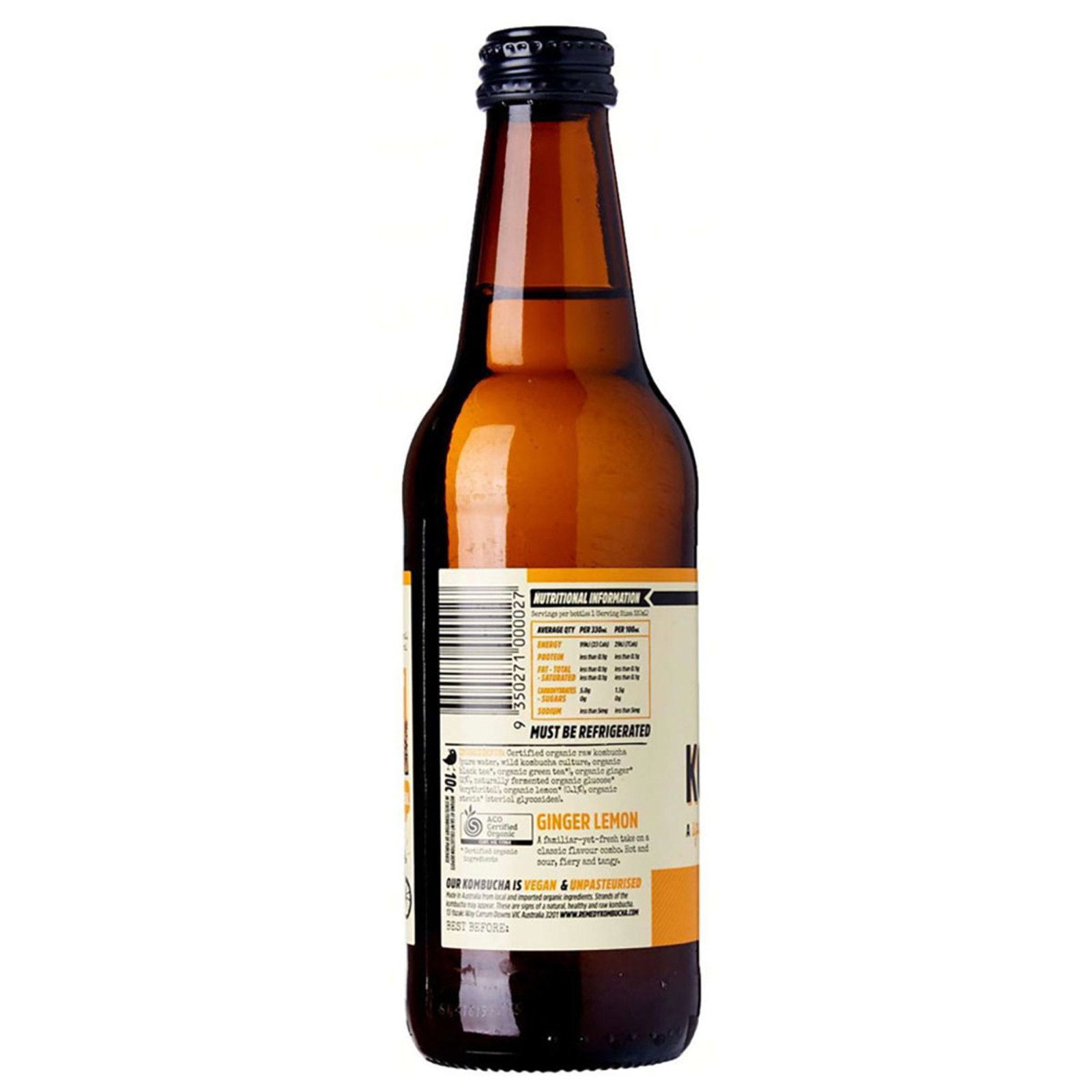 Remedy Organic Kombucha Ginger & Lemon | NTUC FairPrice