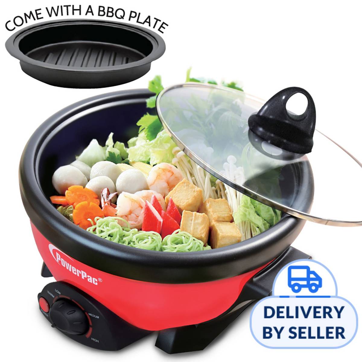 PowerPac 1.1L Multi Cooker Steamboat Hot Pot (PPMC182) | NTUC FairPrice