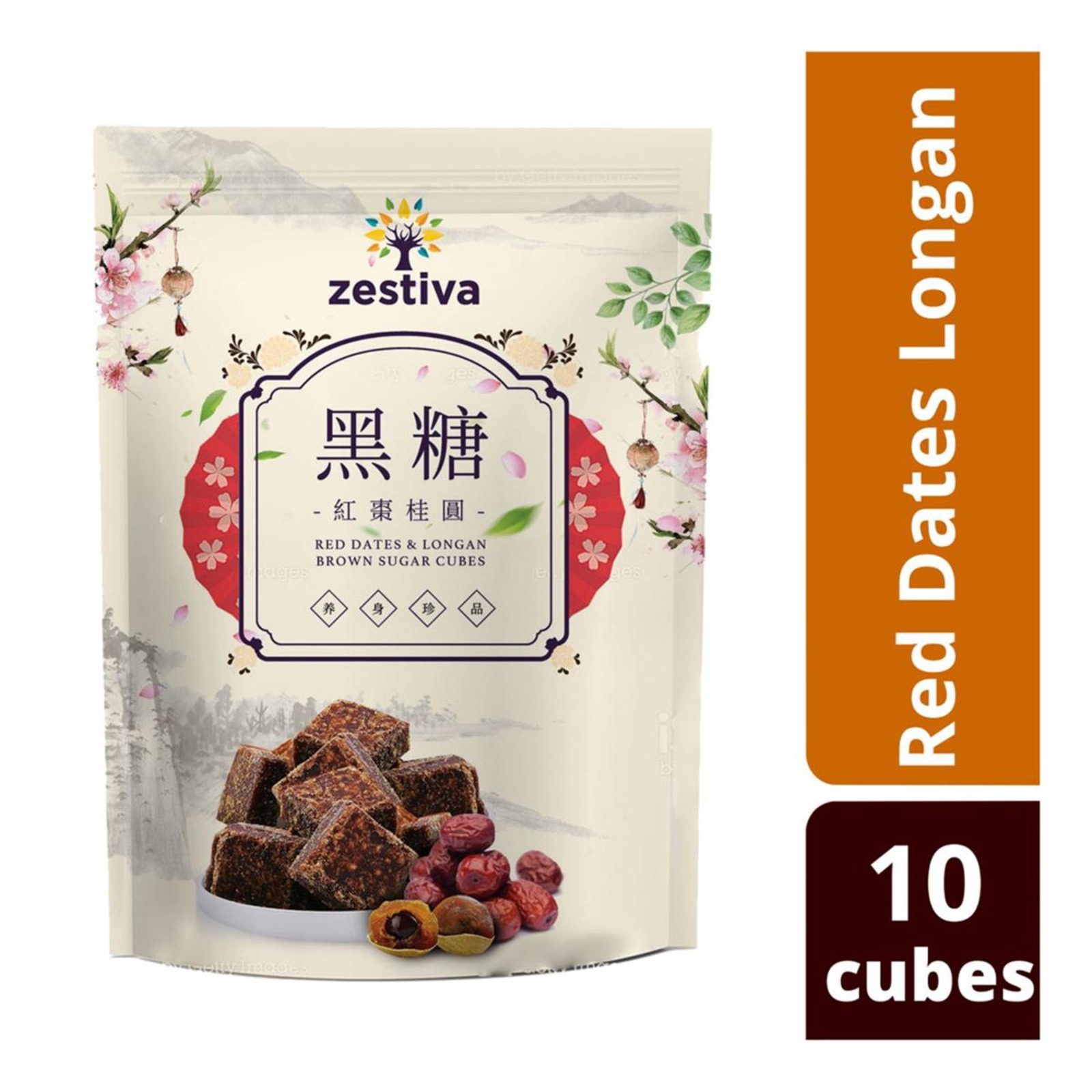 Zestiva Brown sugar Longan Red Dates (10 cubes) | NTUC FairPrice