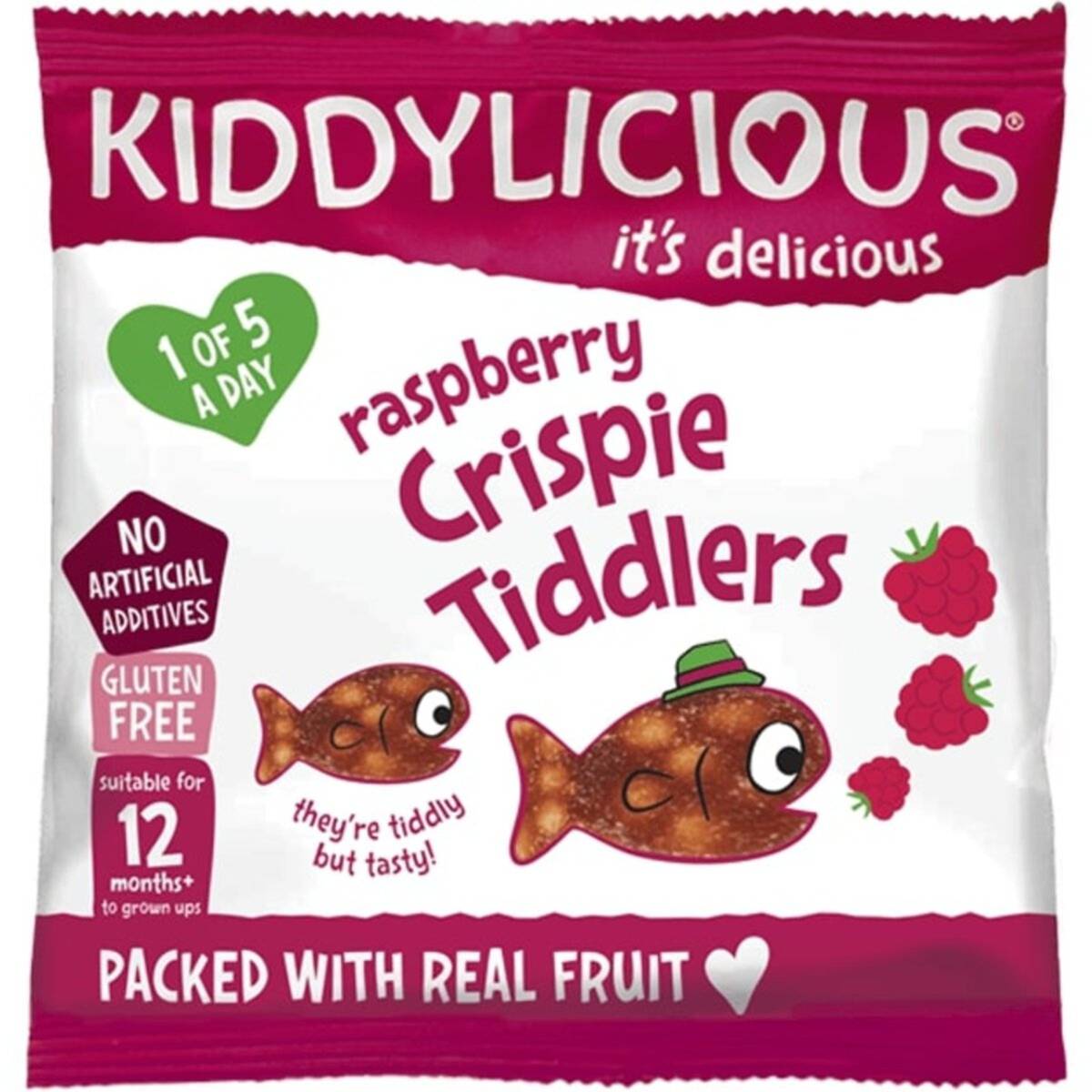 Kiddylicious Crispy Tiddlers Raspberry 12g | NTUC FairPrice