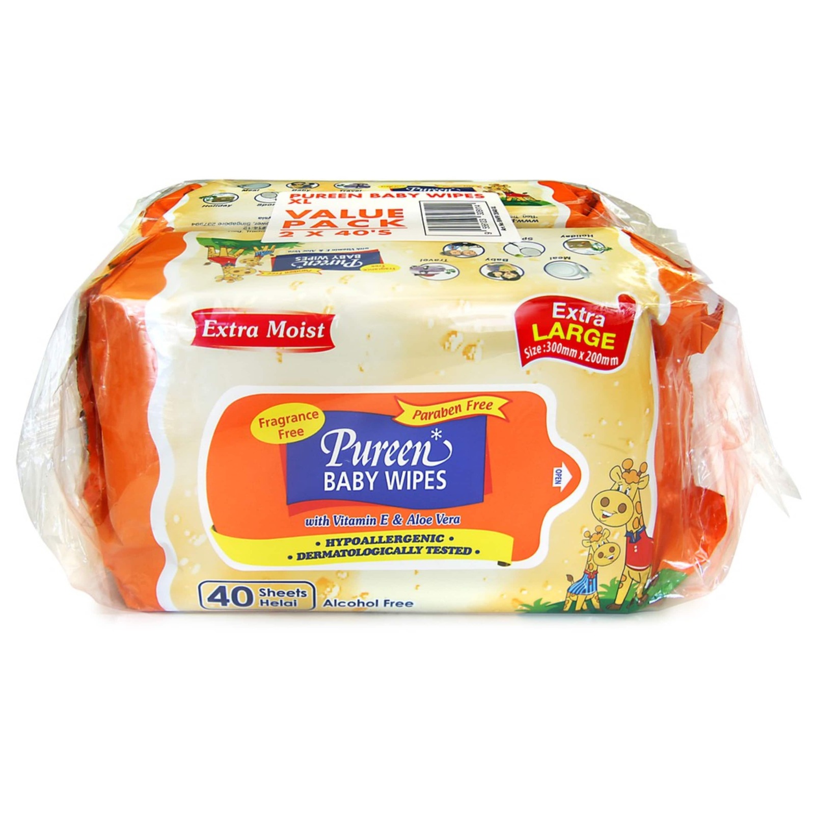 Pureen Baby Wipes Extra L - Fragrance Free | NTUC FairPrice