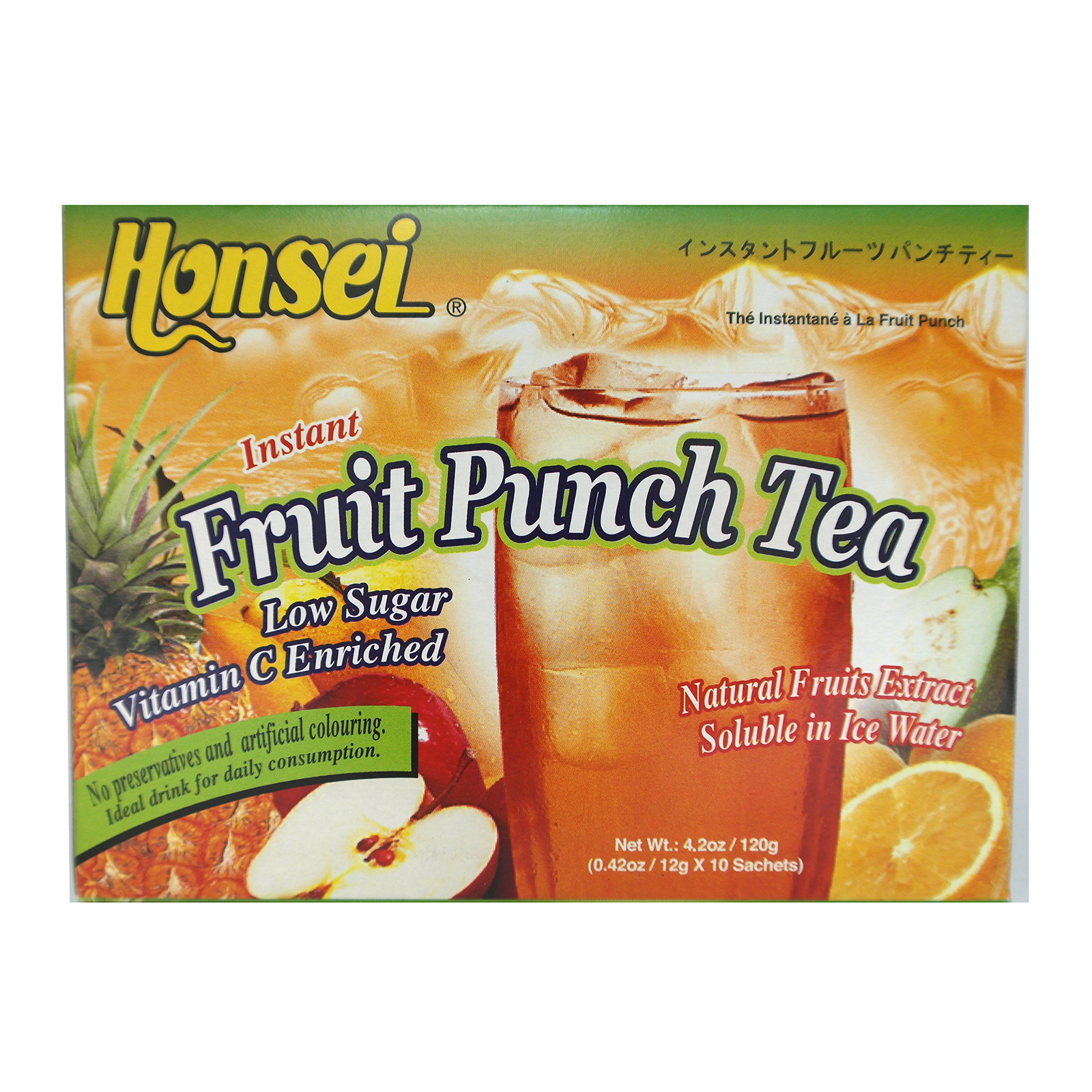 Honsei Low Sugar Peach Tea (10 Sachets) 10 x 12g | NTUC FairPrice