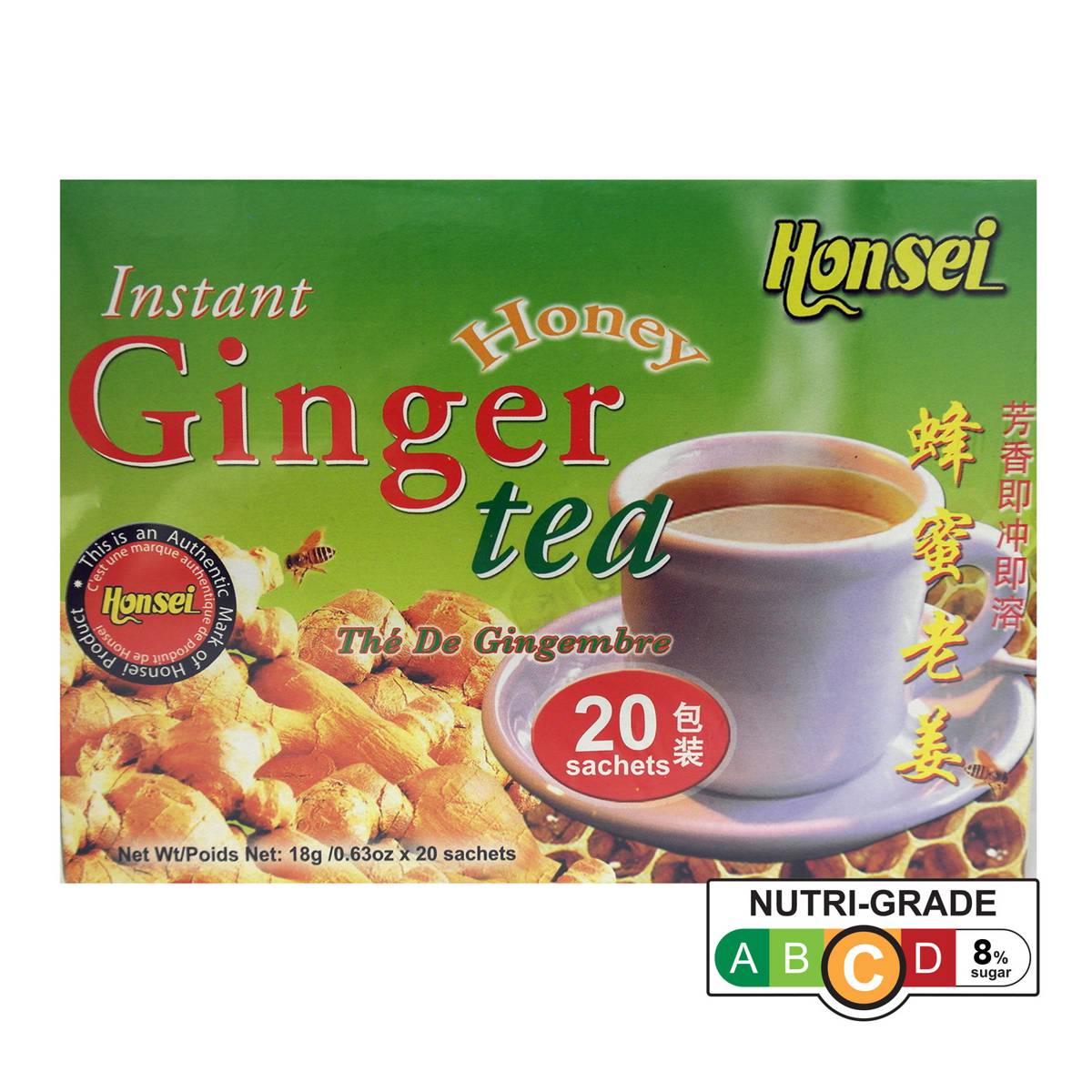Honsei Instant Honey Ginger Tea (20 sachets) | NTUC FairPrice