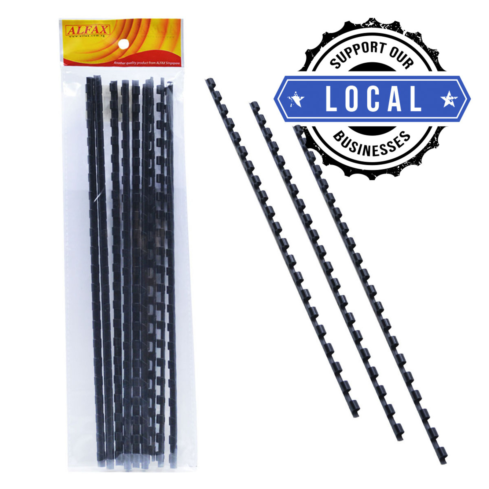 Alfax 106BK Binding Ring 6mm 21Rings A4 Black | NTUC FairPrice