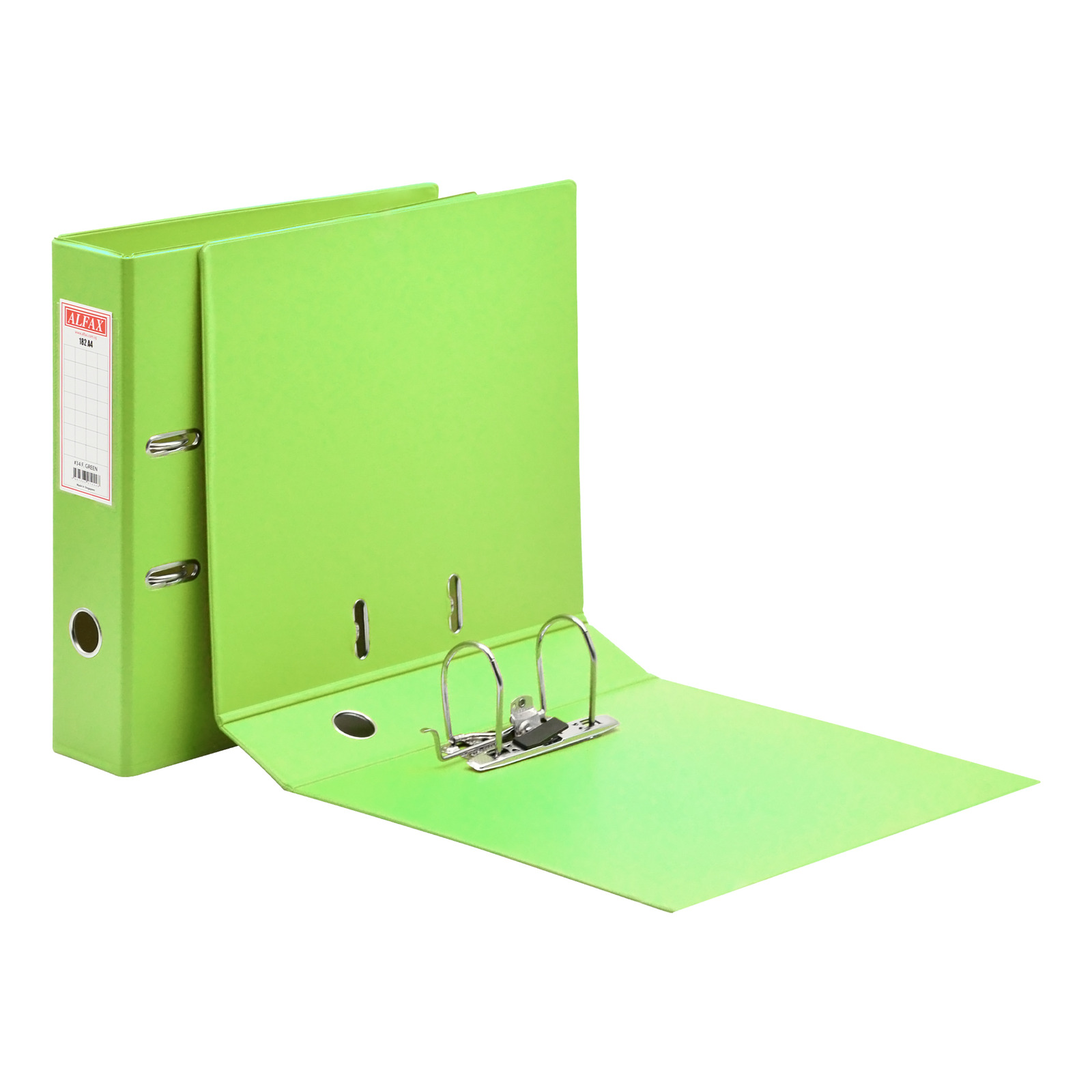 Alfax 182A4 Pvc Arch File 3inches Spine A4 Fancy Green #34 | NTUC FairPrice