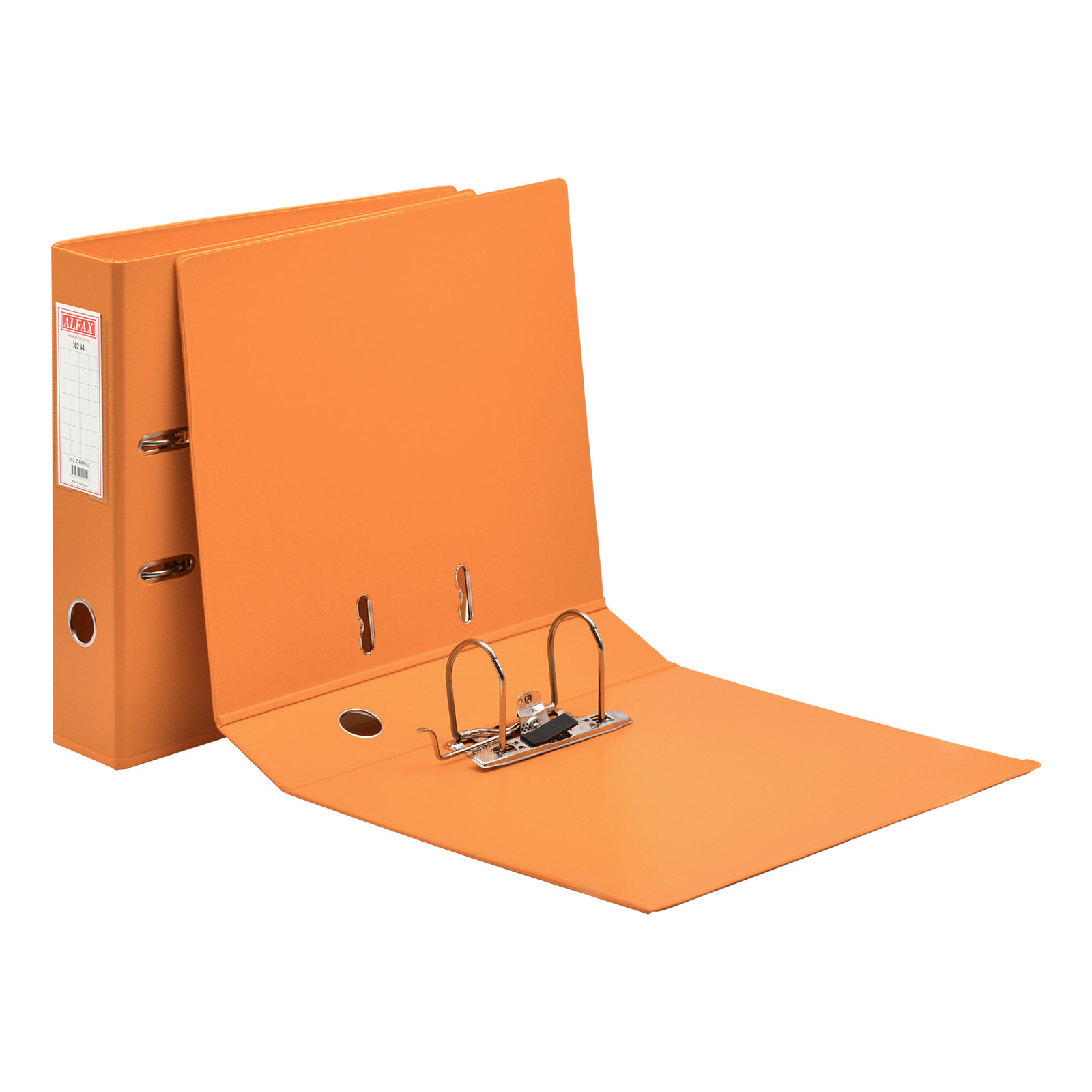 Alfax 182A4 Pvc Arch File 3inches Spine A4 Orange #02 | NTUC FairPrice