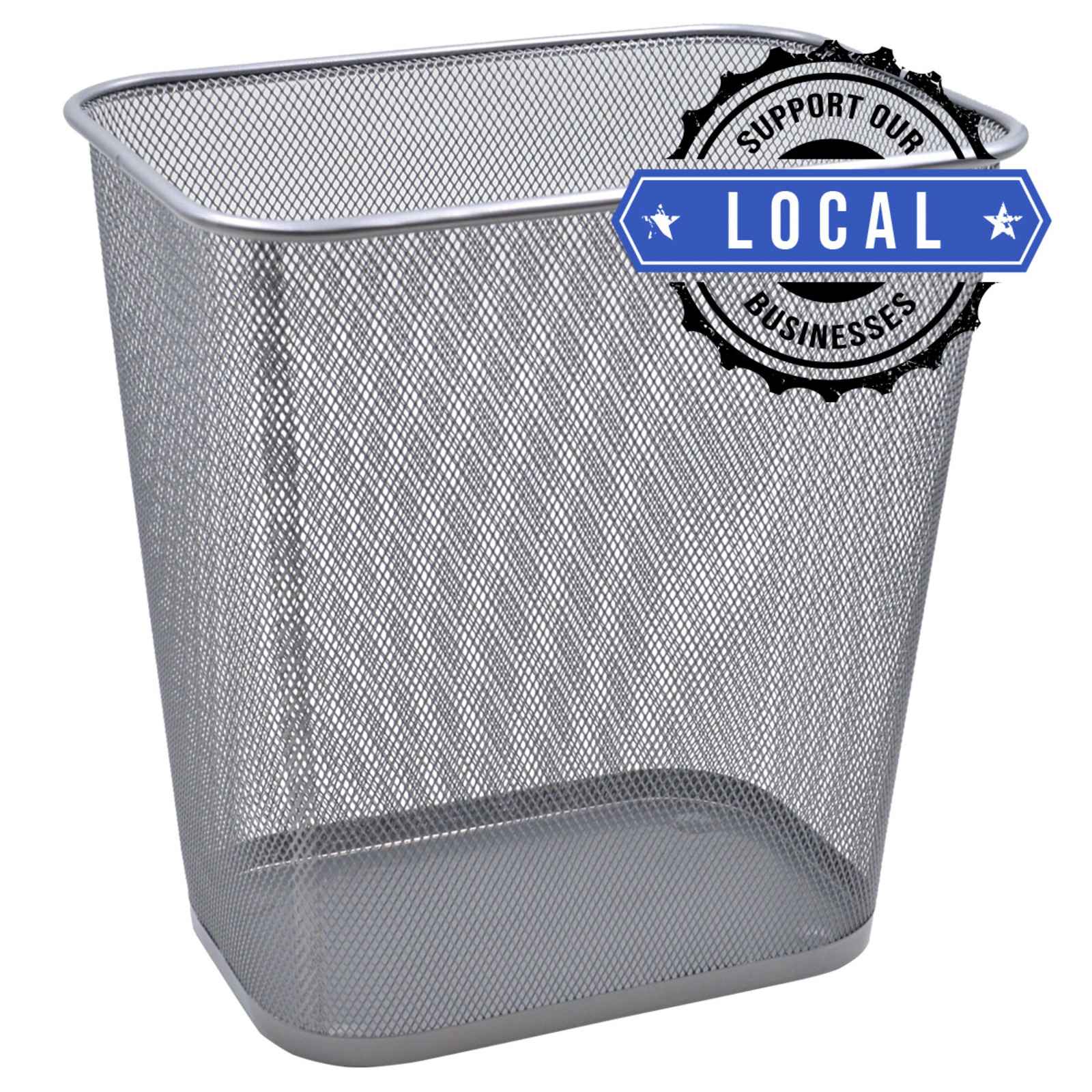 Alfax Pb516 Rectangle Mesh Dustbin W200xD300xH310mm Silver | NTUC FairPrice