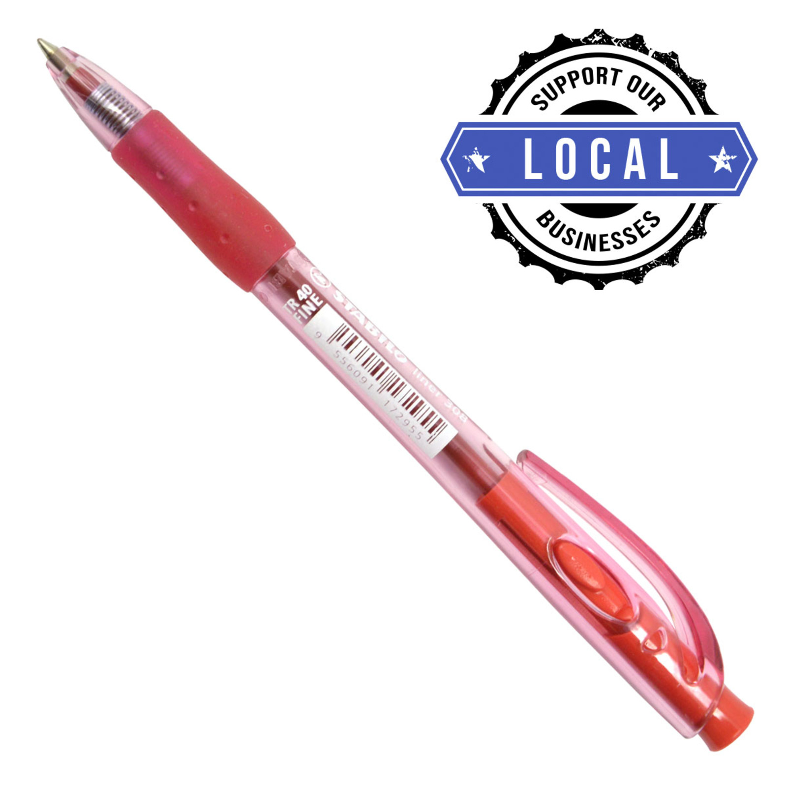 Stabilo 308F Ball Pen Fine Red TR40 | NTUC FairPrice