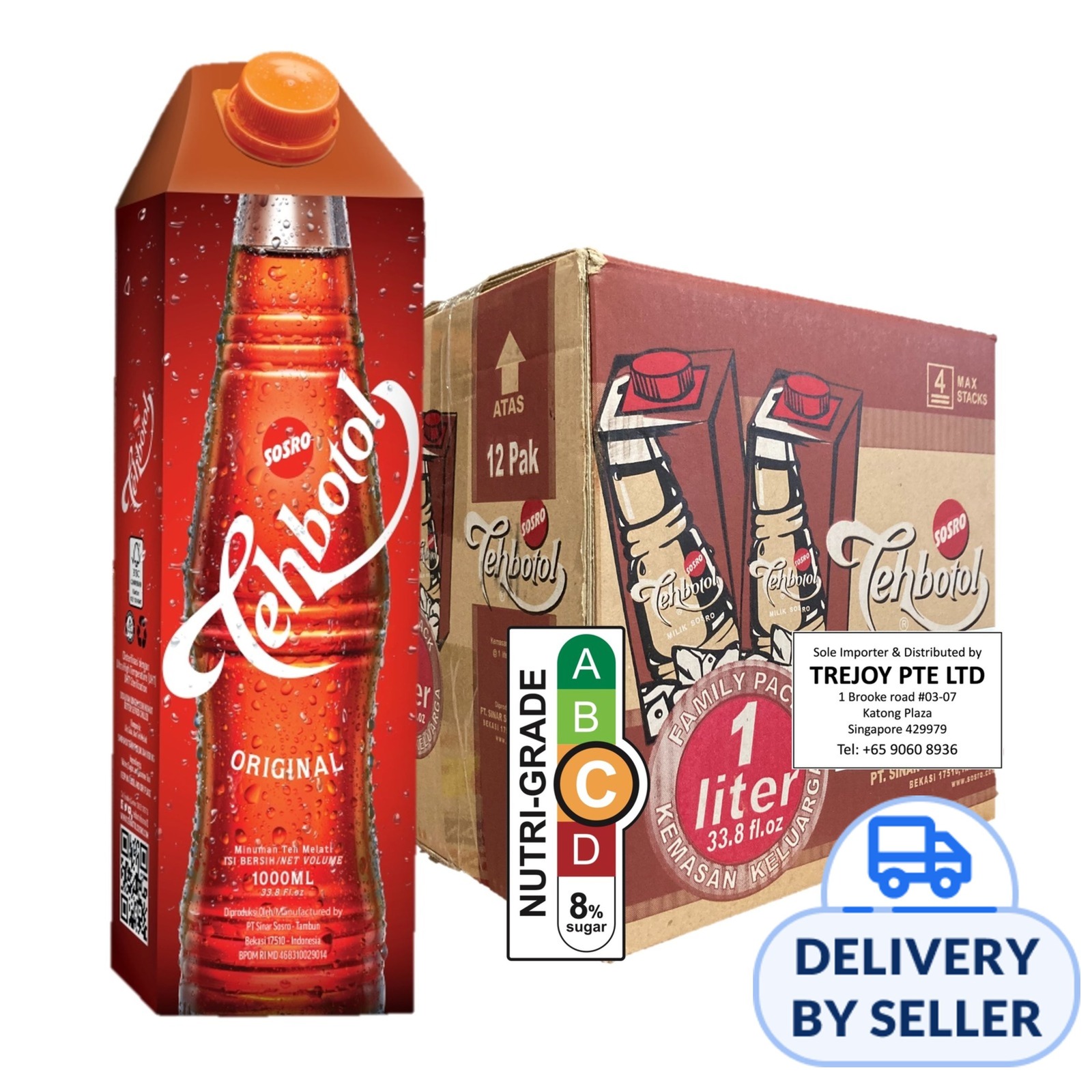 Sosro Tehbotol - Original 1L [ Carton ] | NTUC FairPrice