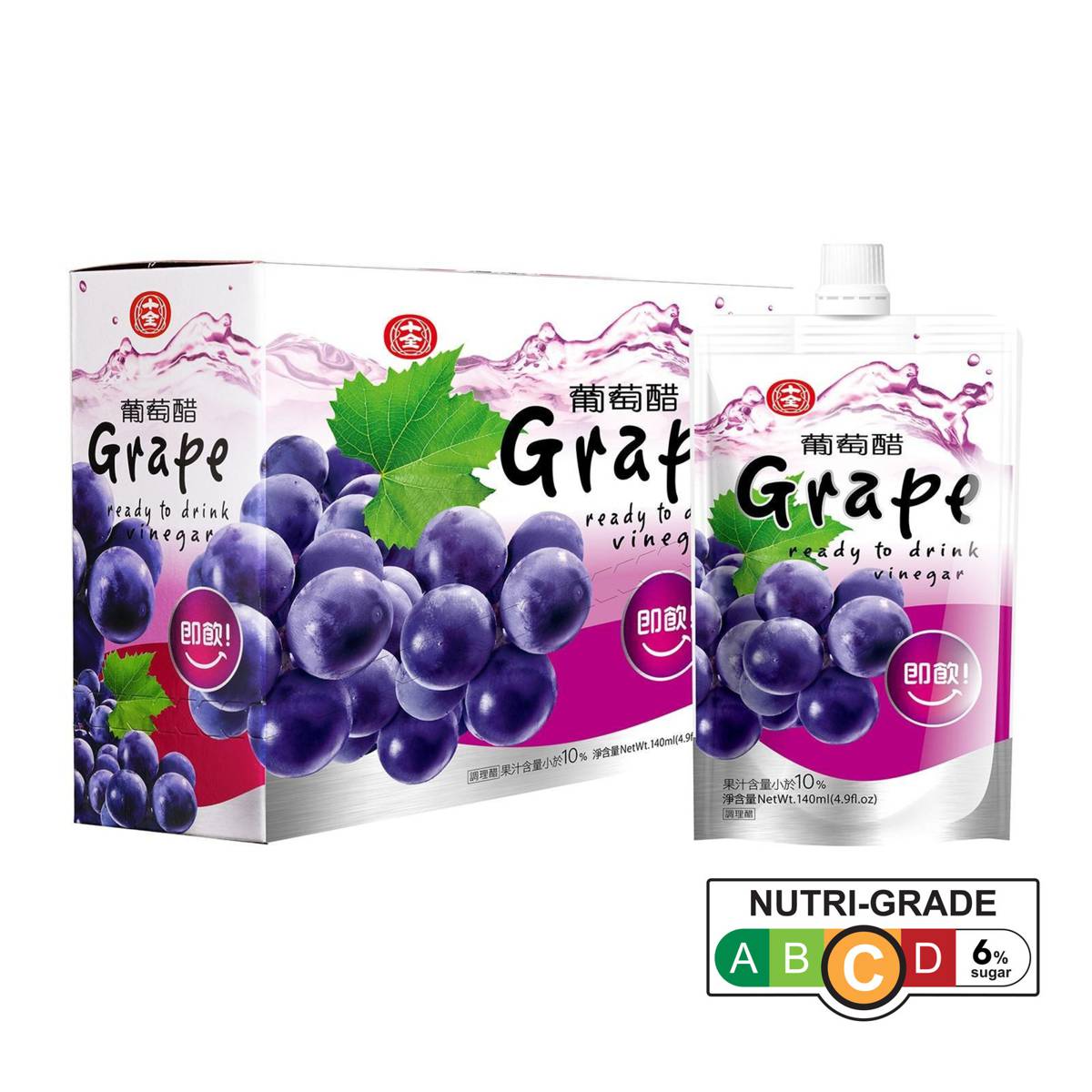 Shih Chuan Shih Chuan Grape Vinegar Drink 6's x | NTUC FairPrice