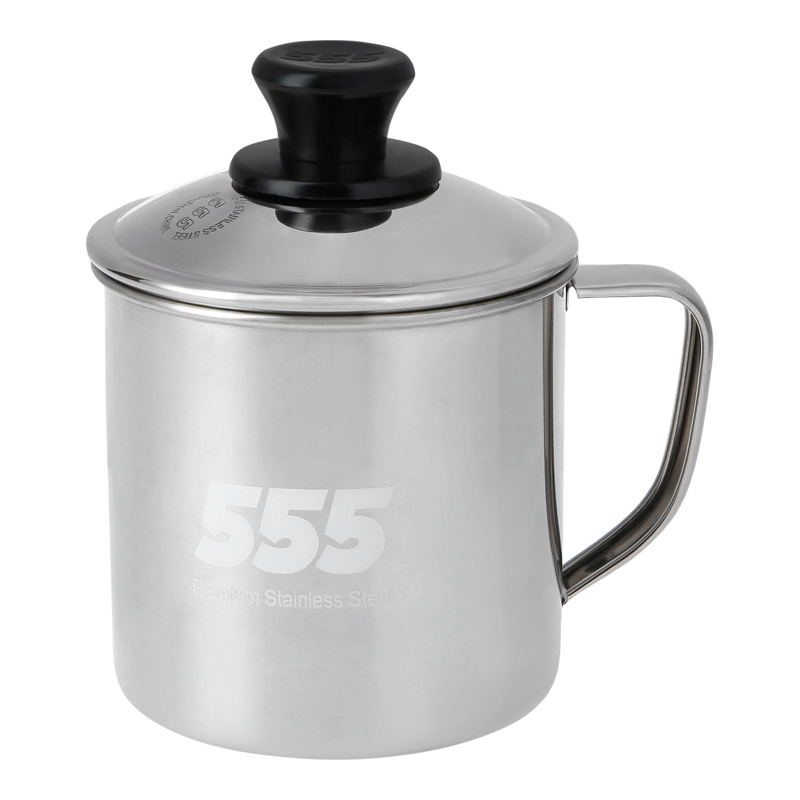 555 Premium Stainless Steel Mug with Lid 9cm - 550ml | NTUC FairPrice