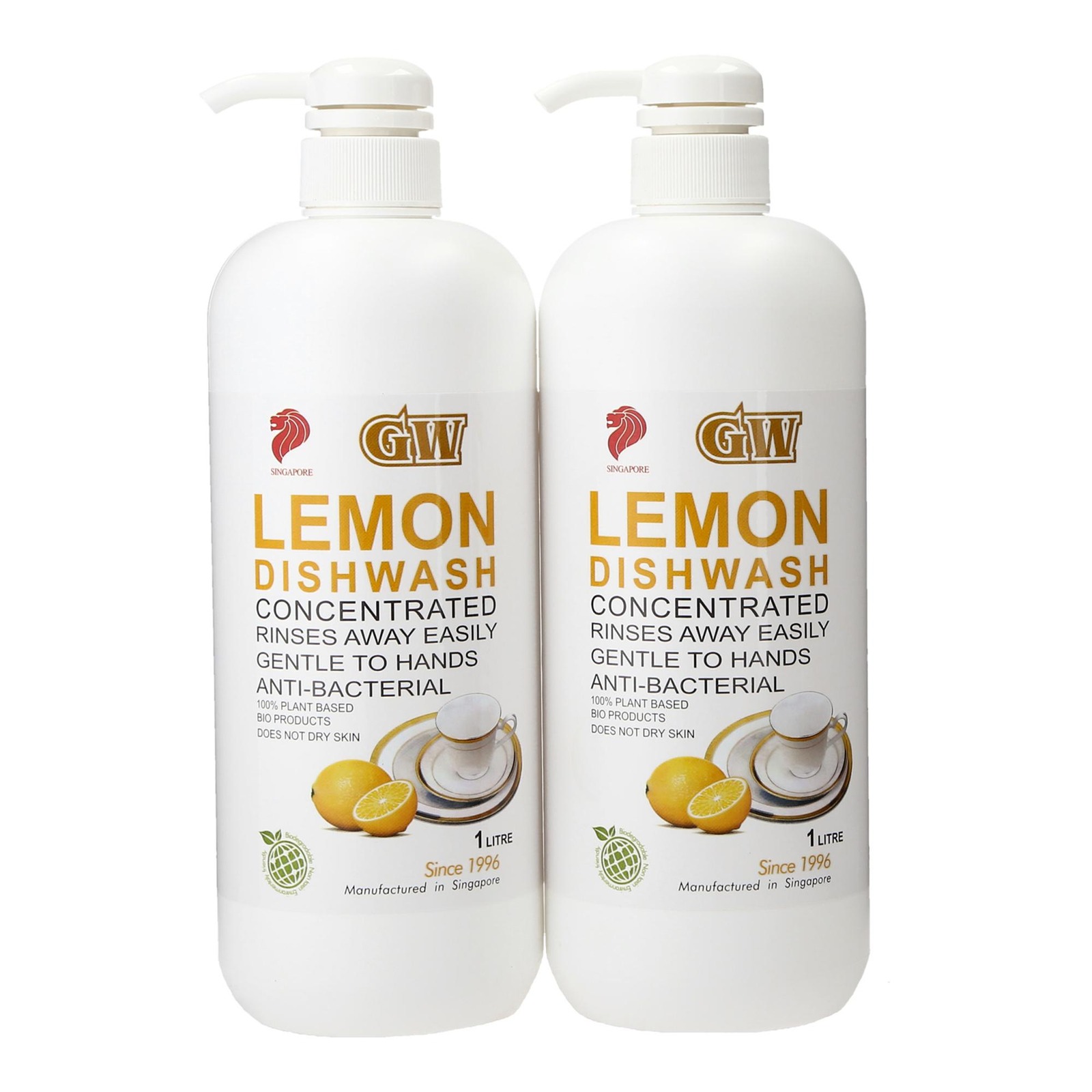 GW Anti-bacterial Dishwashing Liquid Pack - Lemon | NTUC FairPrice