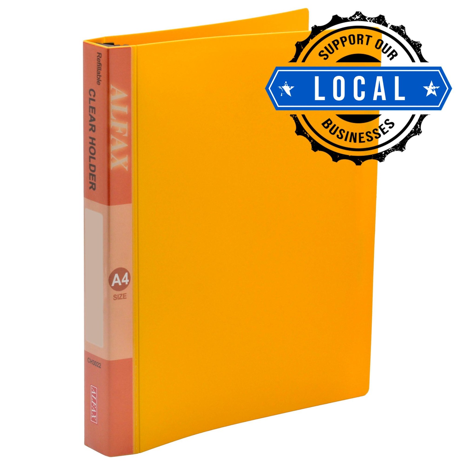 Alfax Ch3022 Clear Holder Refillable 30Holes A4 Orange | NTUC FairPrice