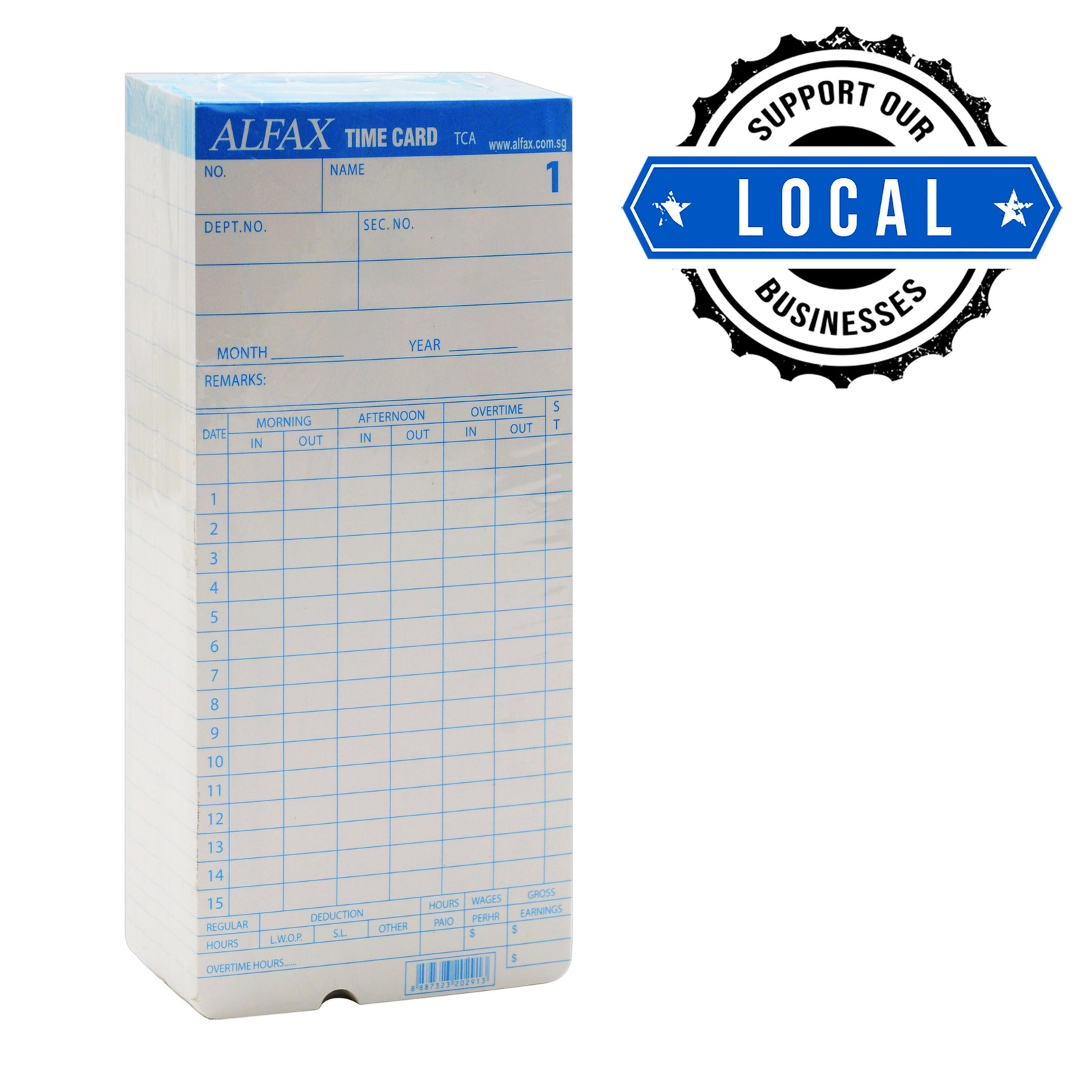 Alfax TCA Time Card TD/TA | NTUC FairPrice