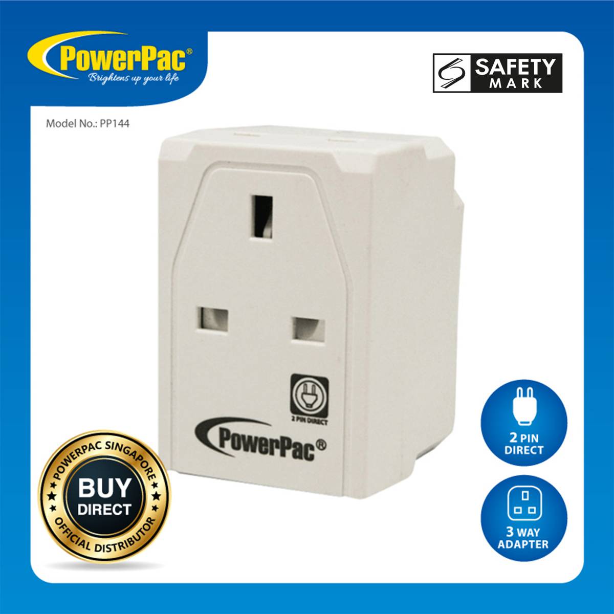 PowerPac (PP144) 2X 3Way Adapter | NTUC FairPrice