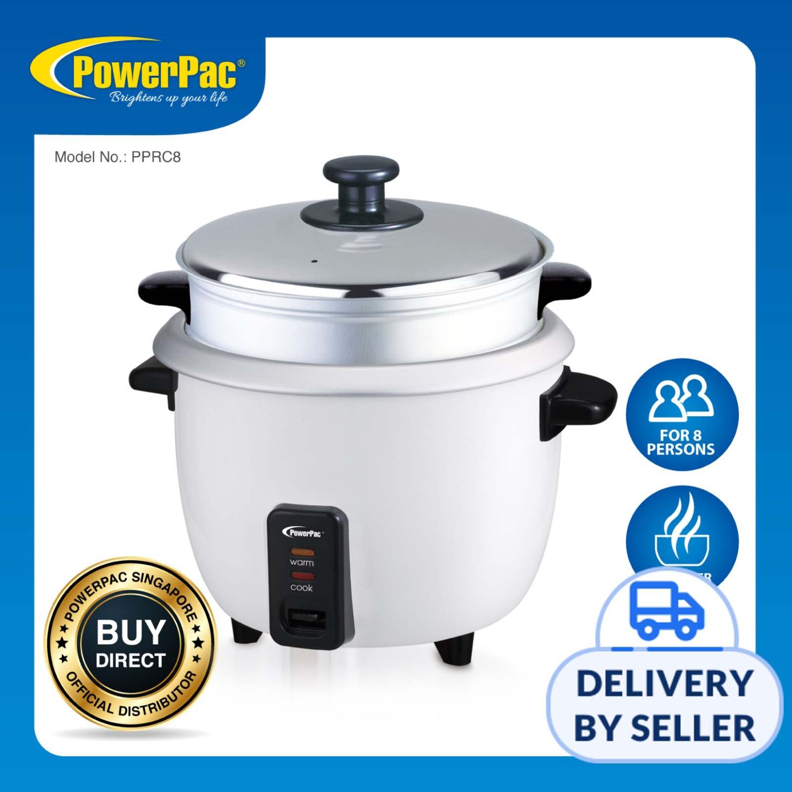 PowerPac (PPRC8) 1.8L Rice Cooker | NTUC FairPrice