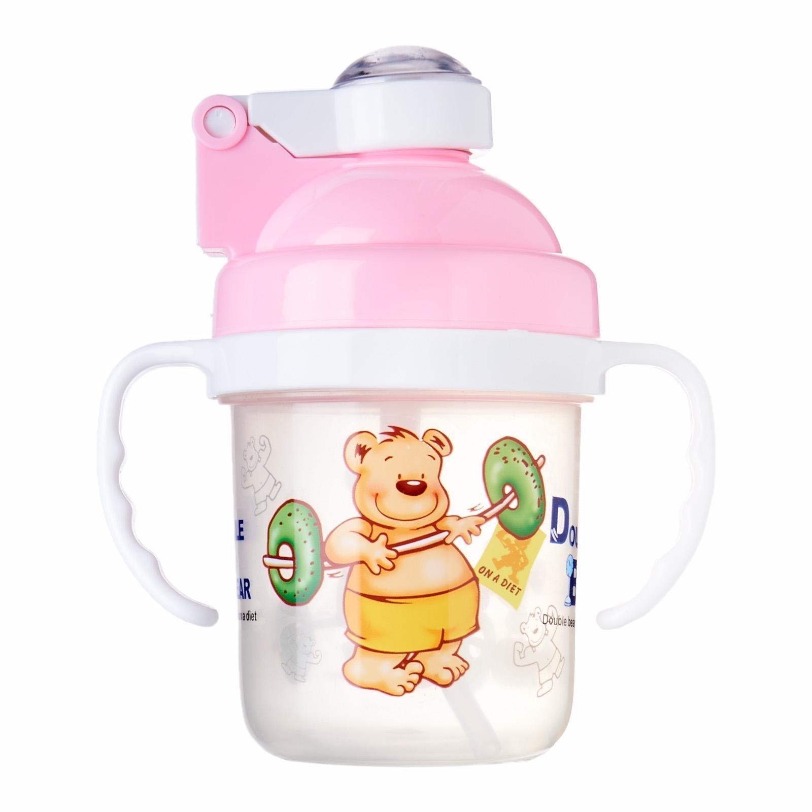Double Bear Baby Training Cup (Pink) 240Cc | NTUC FairPrice