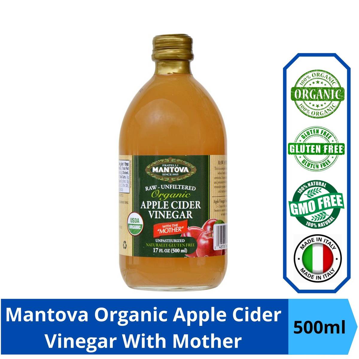 Mantova Organic Apple Cider Vinegar | NTUC FairPrice