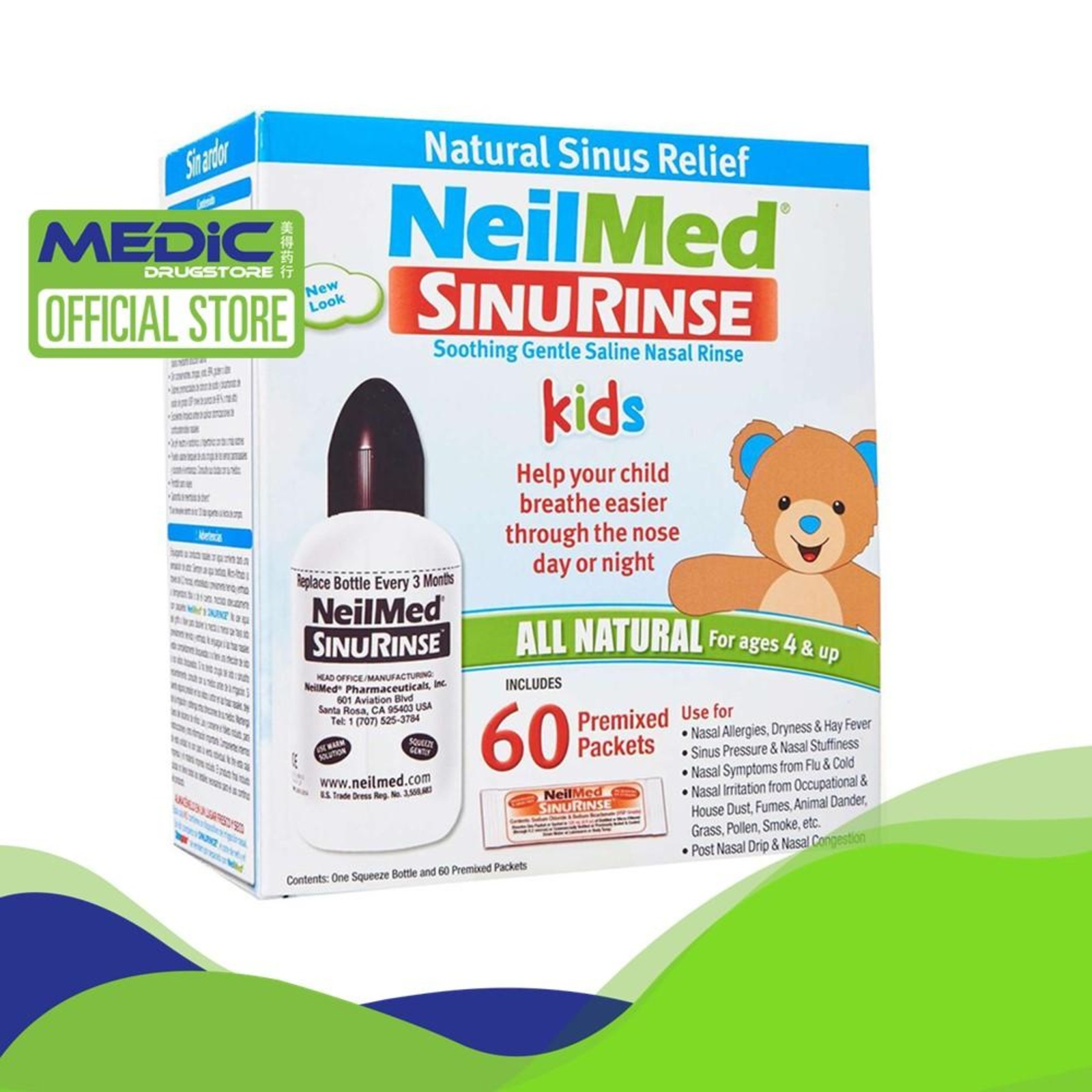 NeilMed Sinus Rinse Pediatric Kit With 60s | NTUC FairPrice