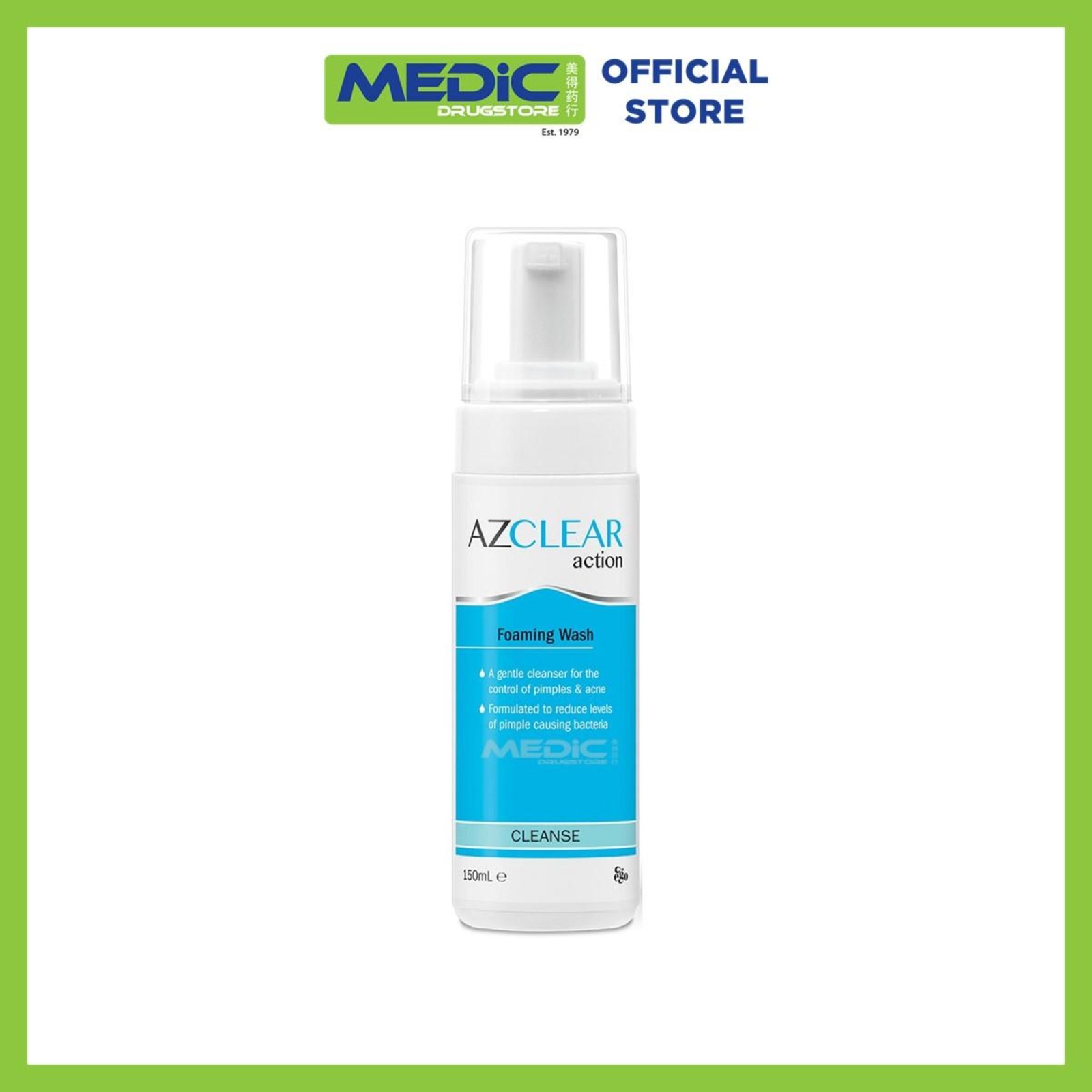 Azclear Action Foaming Wash 150ml - By Medic Drugstore | NTUC FairPrice