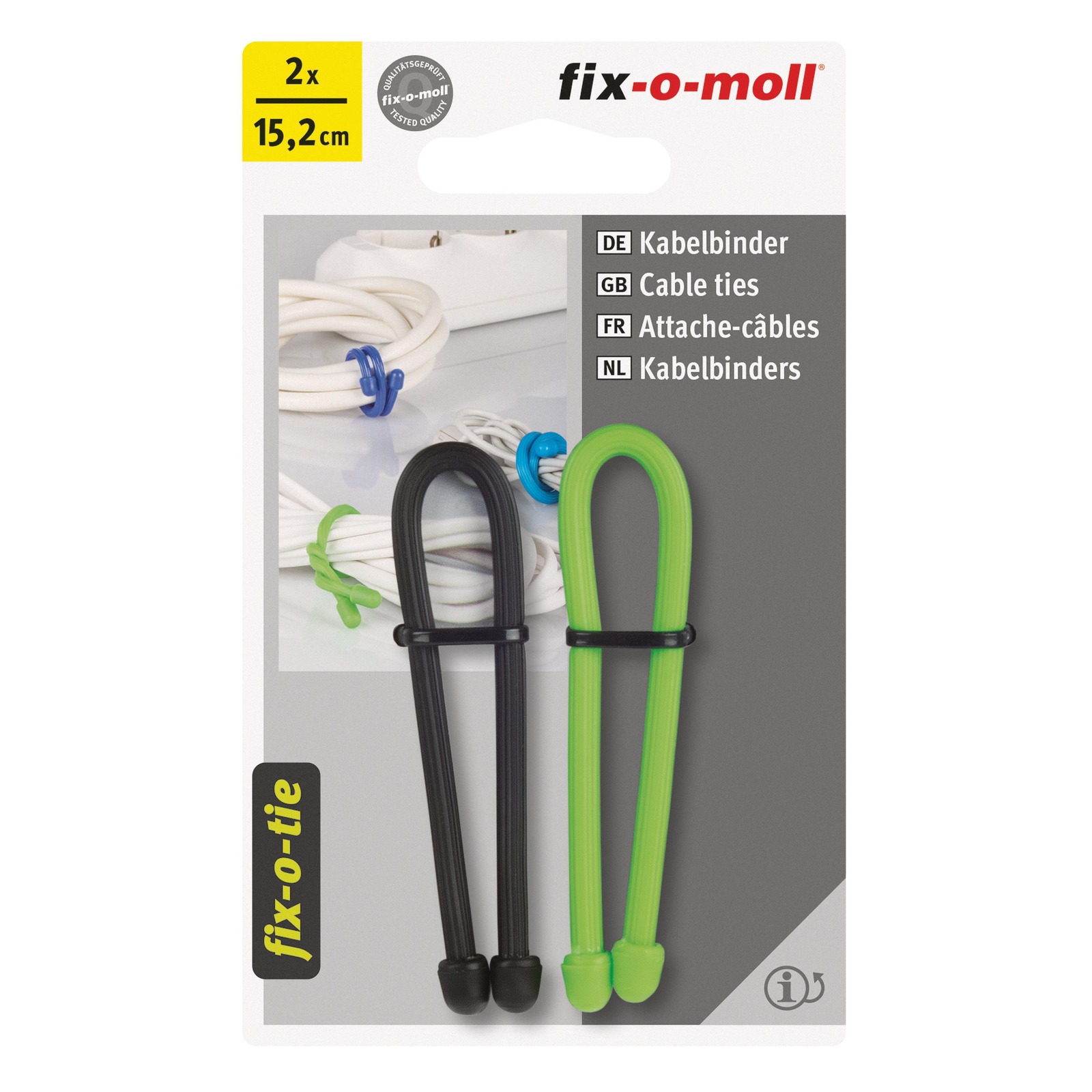 fix-o-moll FM-3562863 CABLE TIES BLACK & LIGHT GREEN | NTUC FairPrice